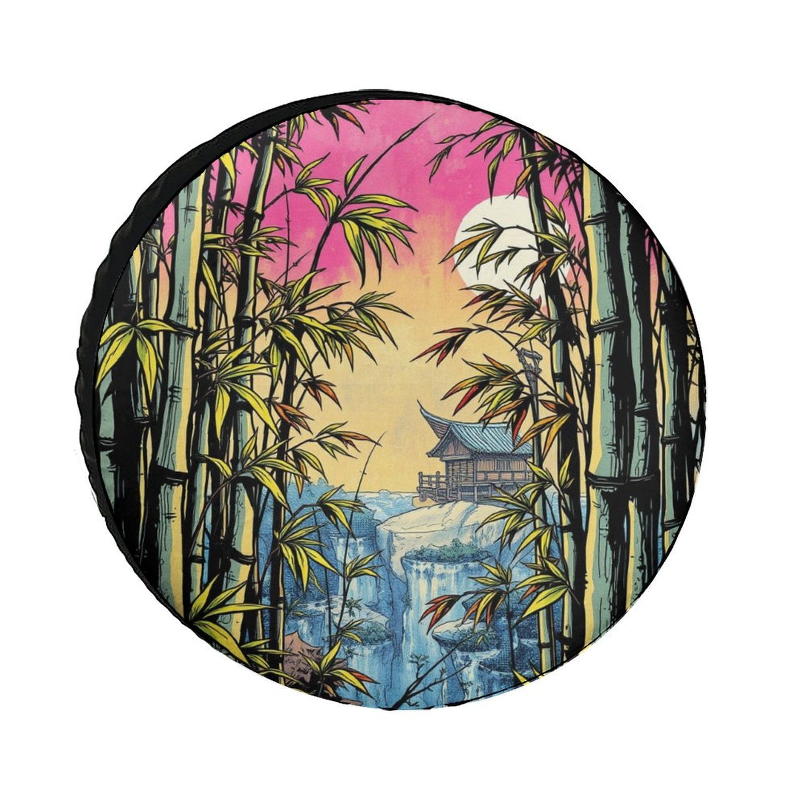 Gaosheng Bamboo Spare Tire Cover Universal Wheel Tire Protectors for SUV Truck Camper 14 15 16 ...