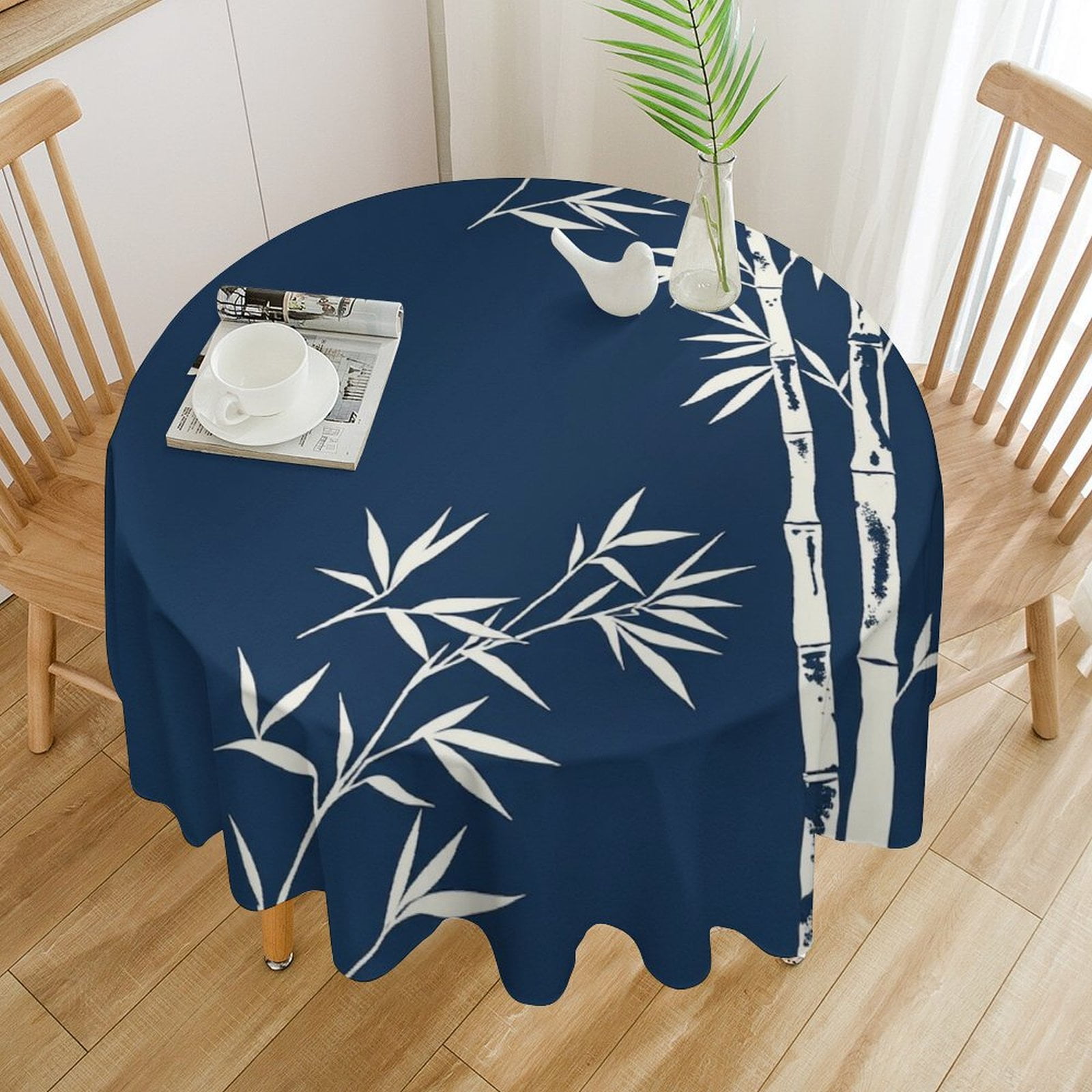 Gaosheng Bamboo Table Cloth Round PVC Wedding Kitchen Dining Desk Table ...