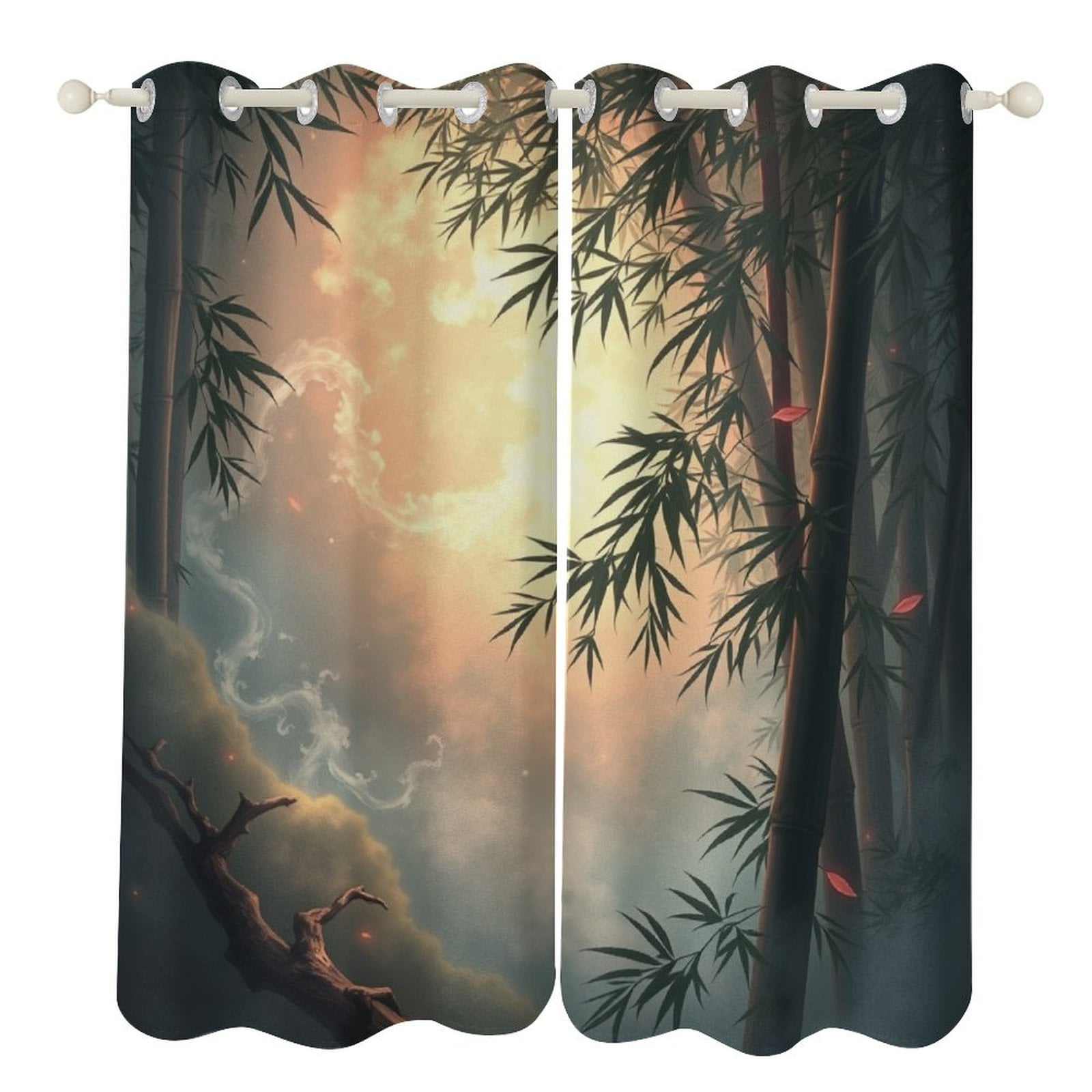 Gaosheng Bamboo Window Curtains For Living Room Bedroom Bathroom ...