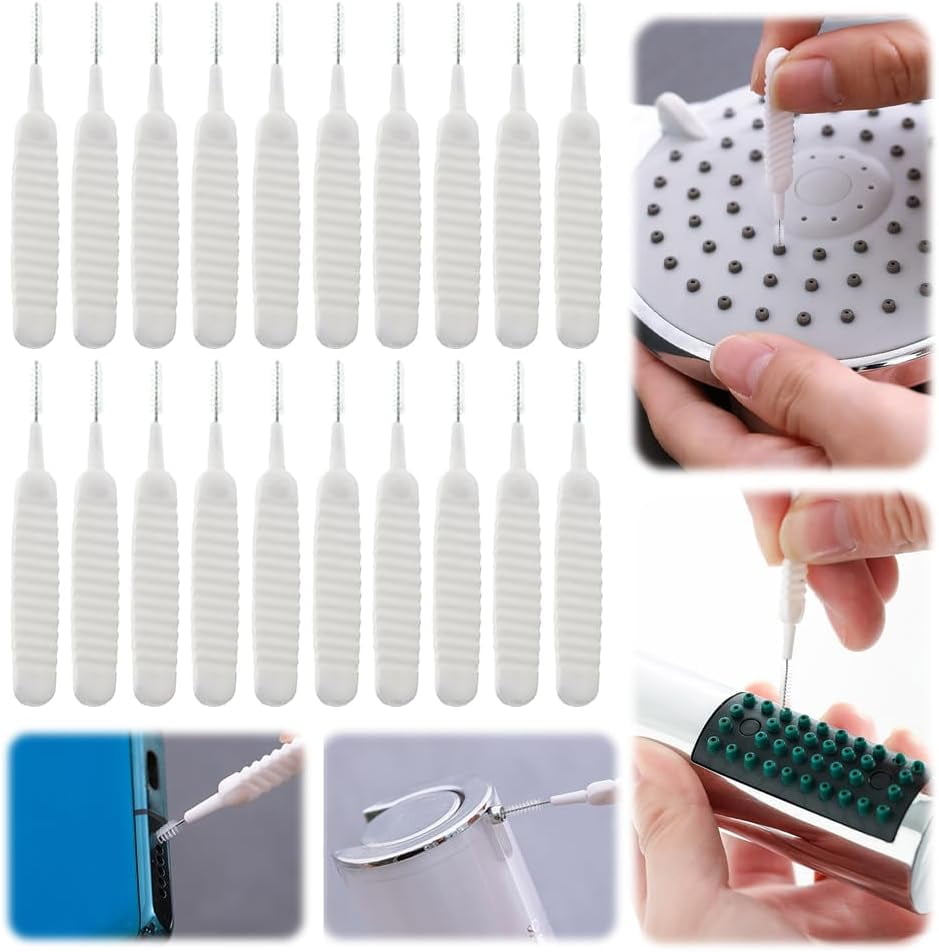 Gap Hole Anti Clogging Cleaning Brush, 20Pcs Shower Head Cleaning Brush ...