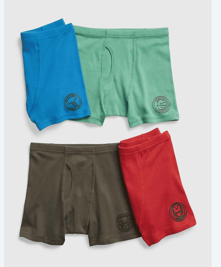 Gap Kids Size 8 Cotton Boxer Briefs 4 Pairs Marvel Heroes - Walmart.com