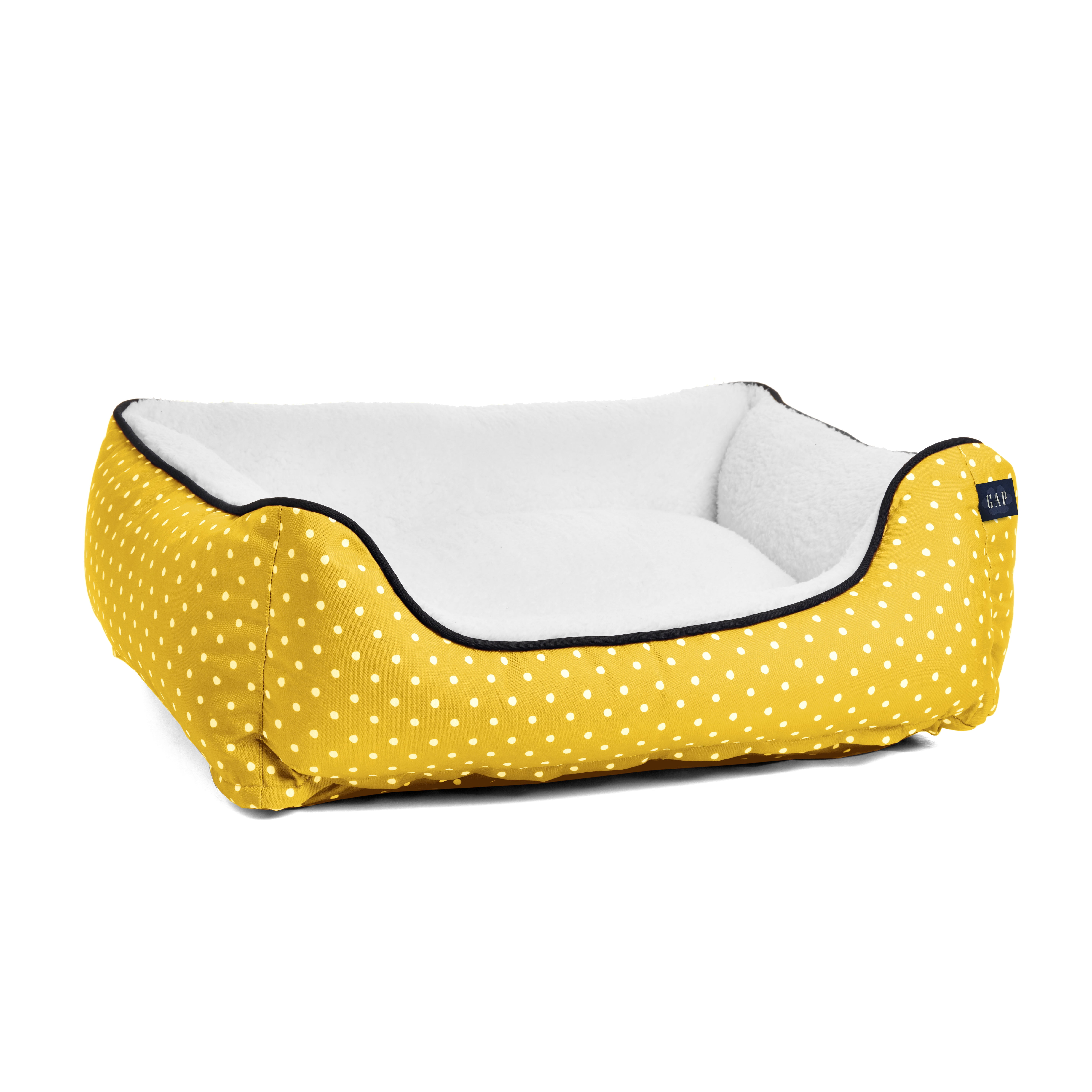 Gap Painted Dot Cuddler Pet Bed, Recycled Polyester Cover with Sherpa ...