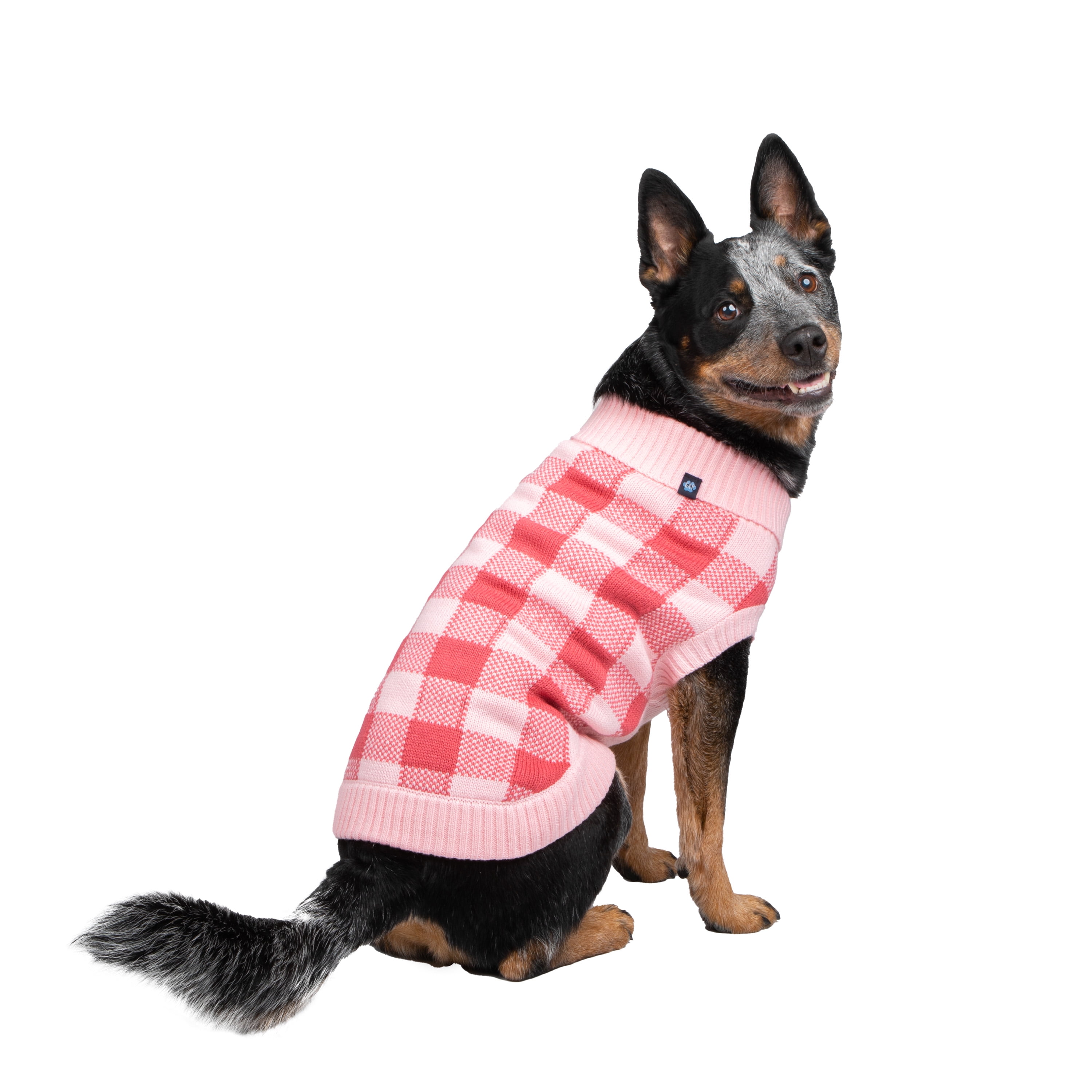 Gap Pet, Dog Clothes, Pink Buffalo Plaid Pet Sweater - Walmart.com