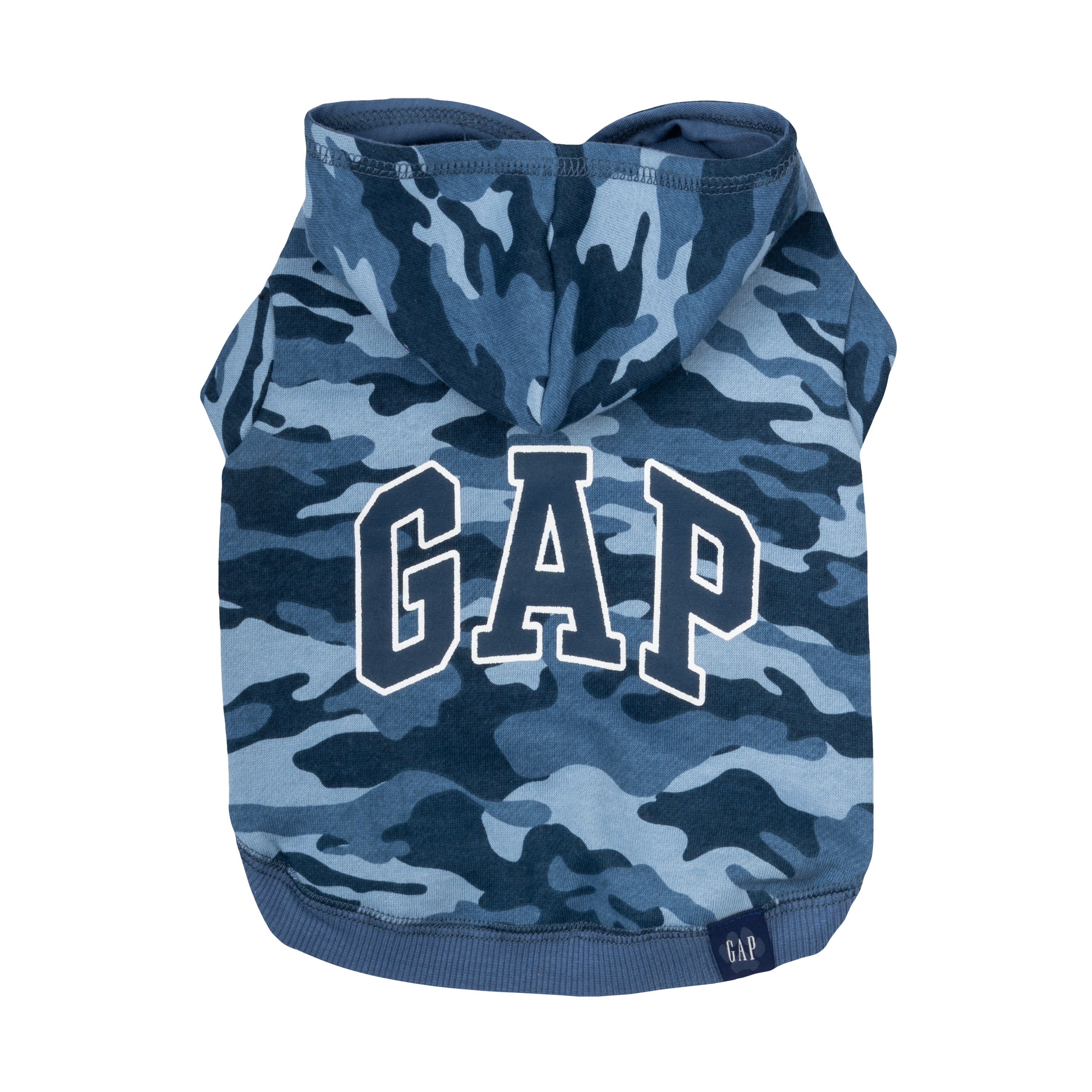 Gap Pet Dog and Cat Clothes, Classic Gap Logo Camo Pet Hoodie, Blue ...