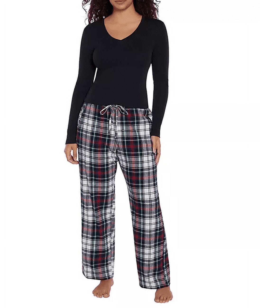 Gap Women's Flannel Pajama Set (True Black Plaid, Medium) - Walmart.com