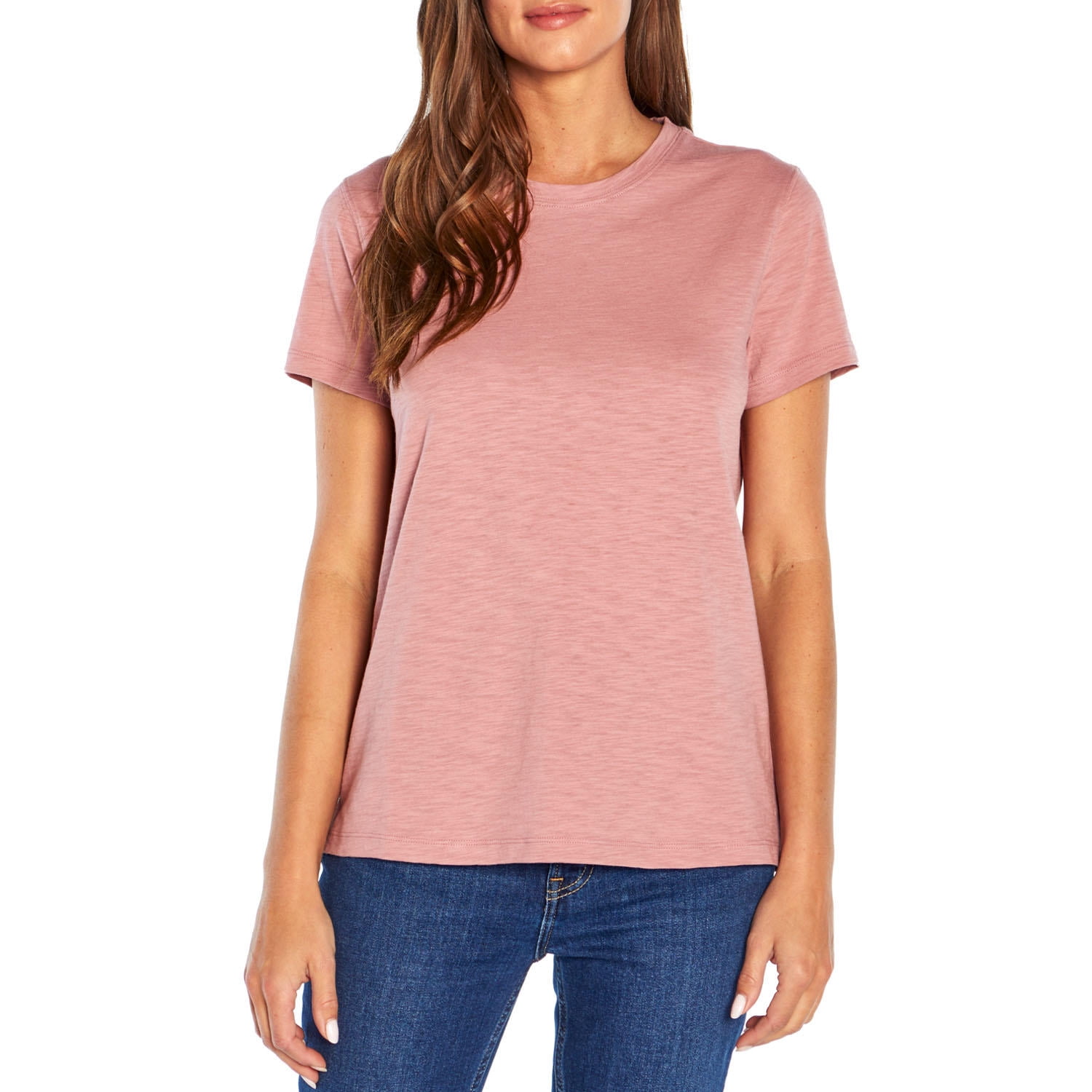 Gap Women's Relaxed Fit Short Sleeve Cotton Slub Basic Tee - Walmart.com