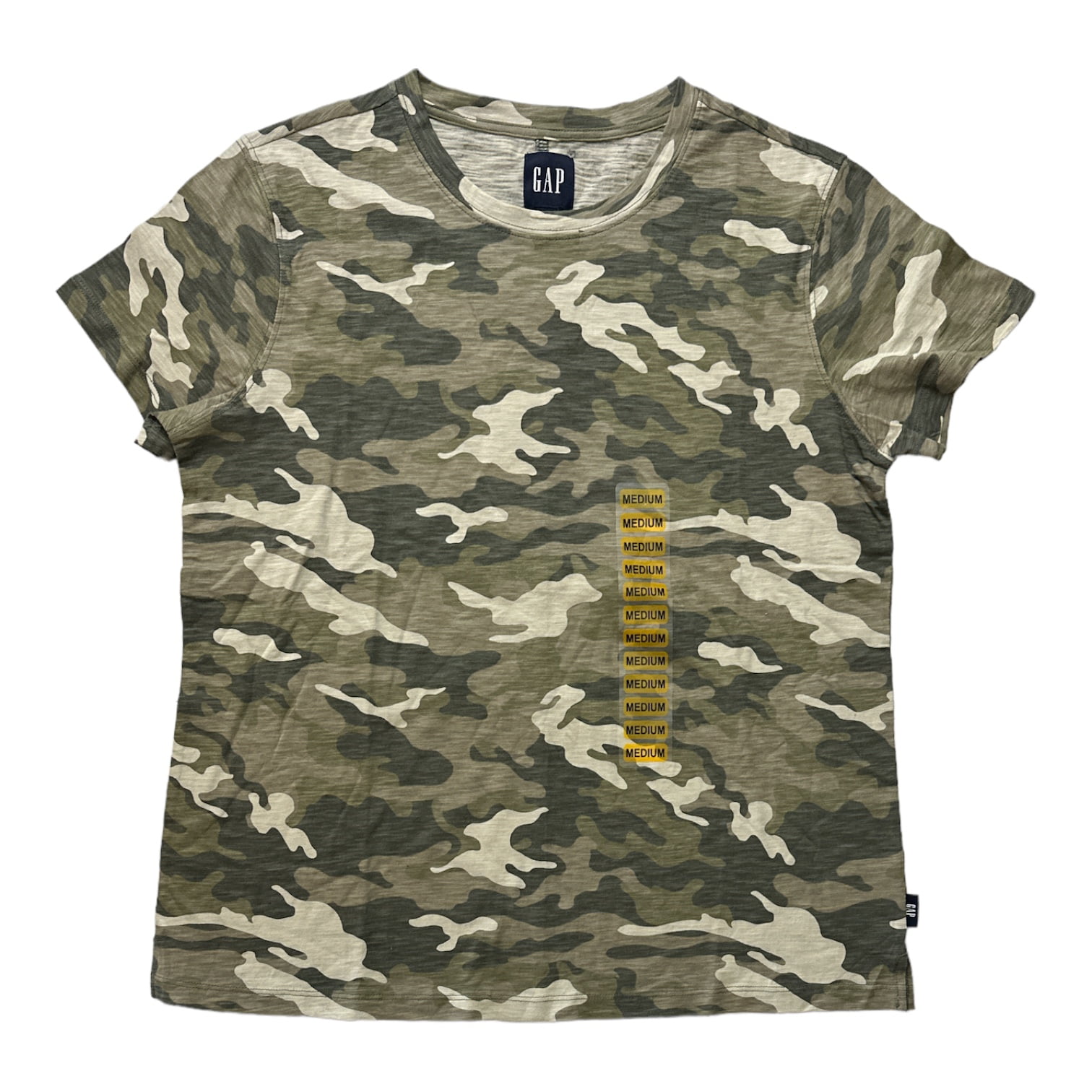 Gap Women's Relaxed Fit Short Sleeve Cotton Slub Basic Tee (Olive Camo, S) - Walmart.com