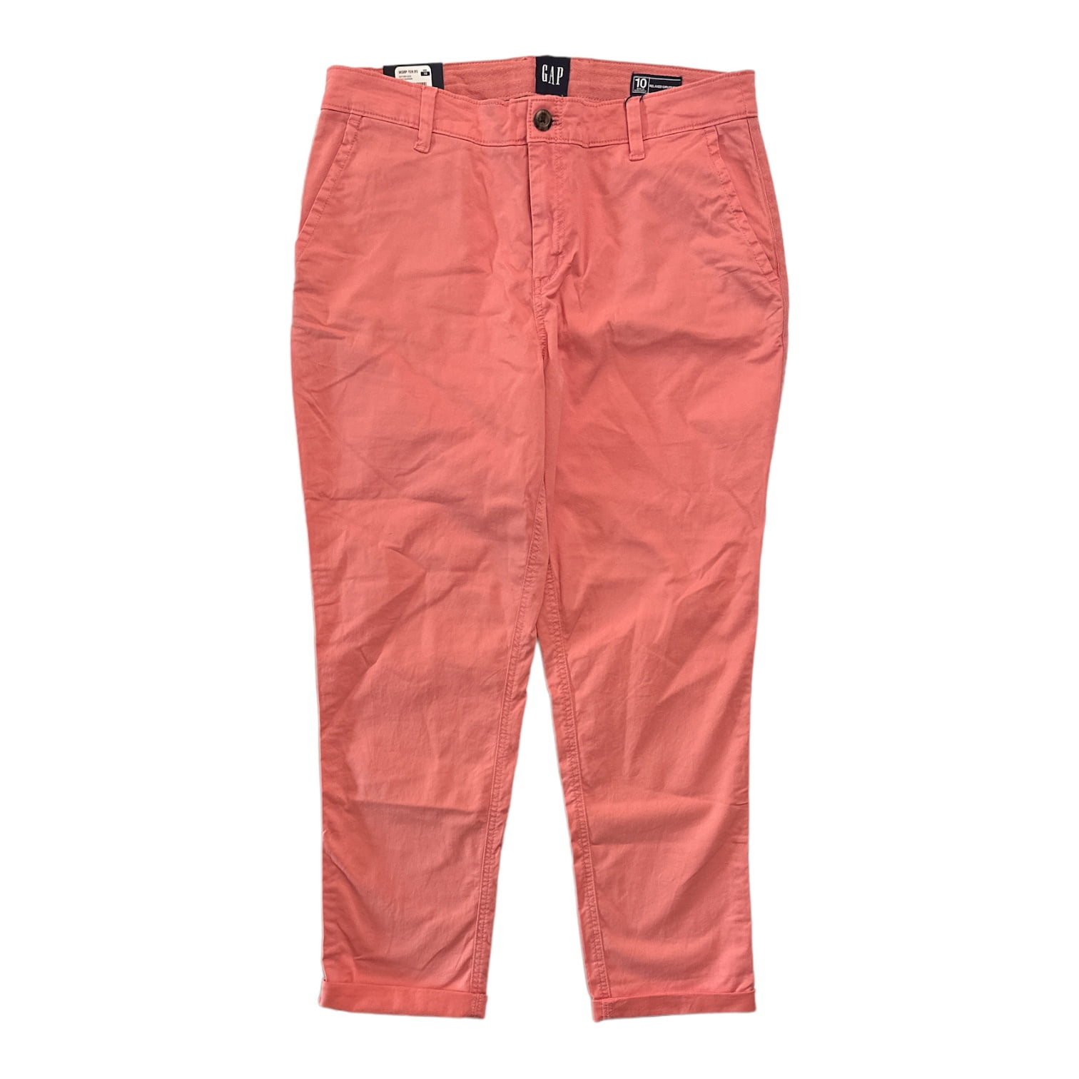 Gap Women's Twill Relaxed Fit Cropped Girlfriend Pants w/ Pockets ...
