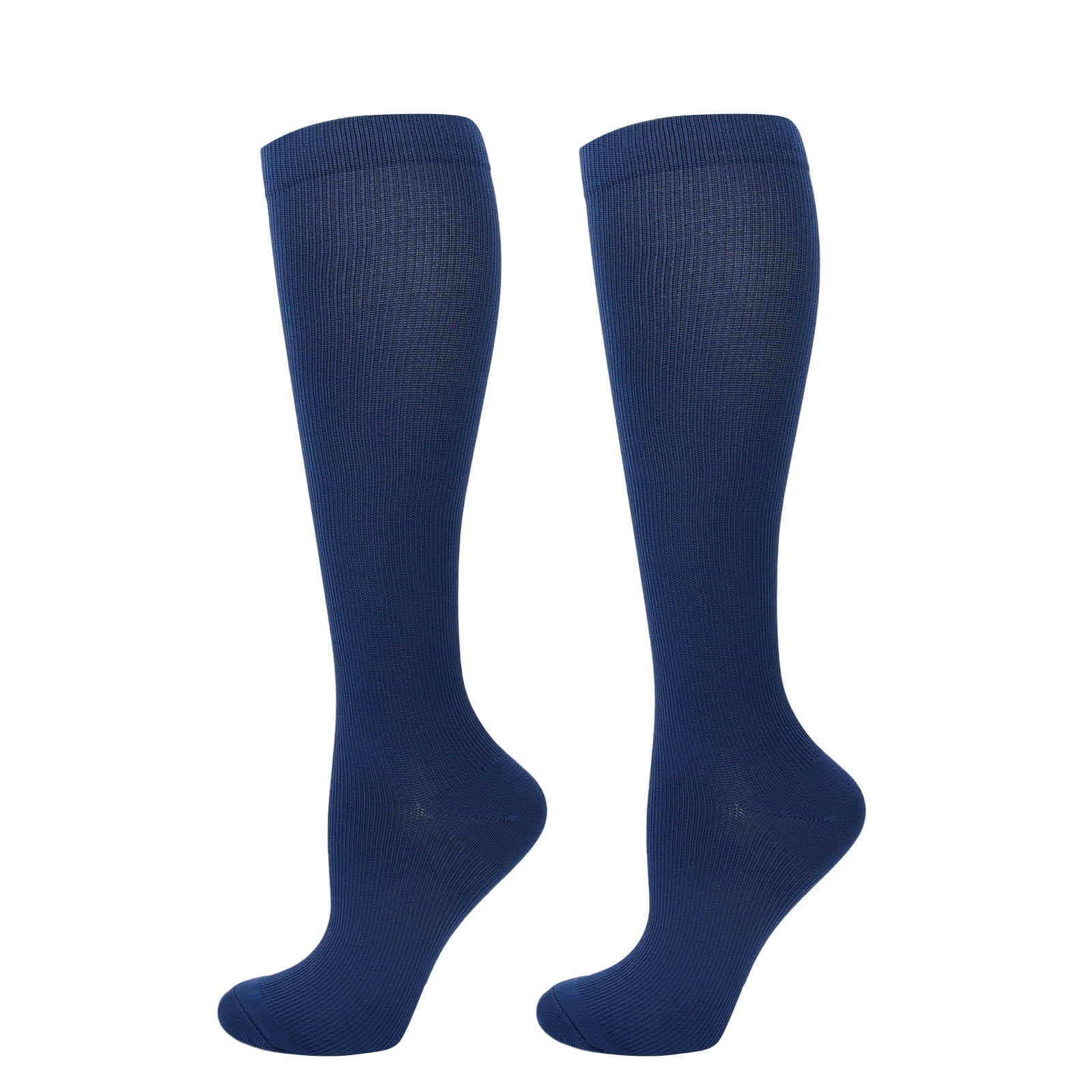 Gapacks Navy Knee-High Socks for Men 2XL - Nylon, Stretchy for Wide ...