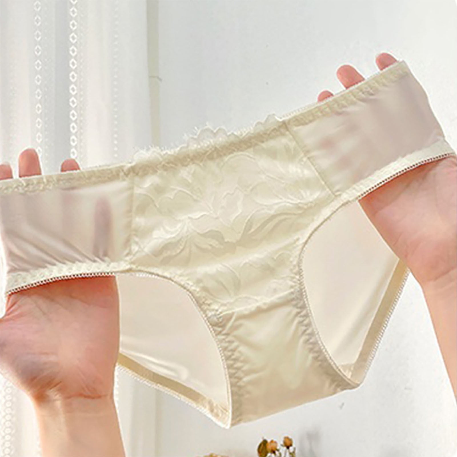 Gapacks Women's Plus Size XL Bikini Panties, Beige, Nylon Spandex ...