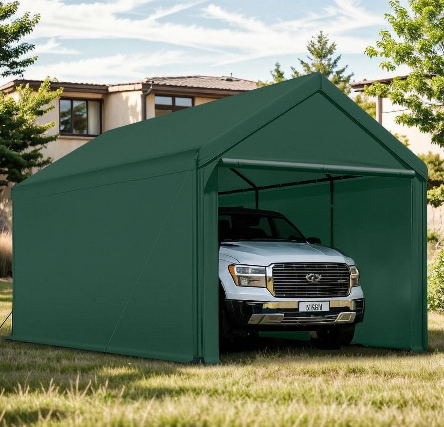 Gaptain W10xL20Ft Heavy Duty Steel Carport Portable Garage with ...