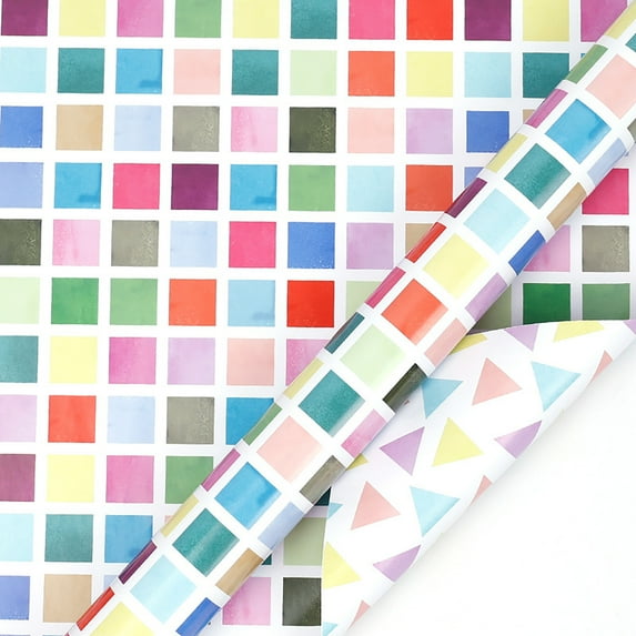Gaqring Double-sided Watercolor Gift Wrapping Paper Rolls, Thick 80gsm ...