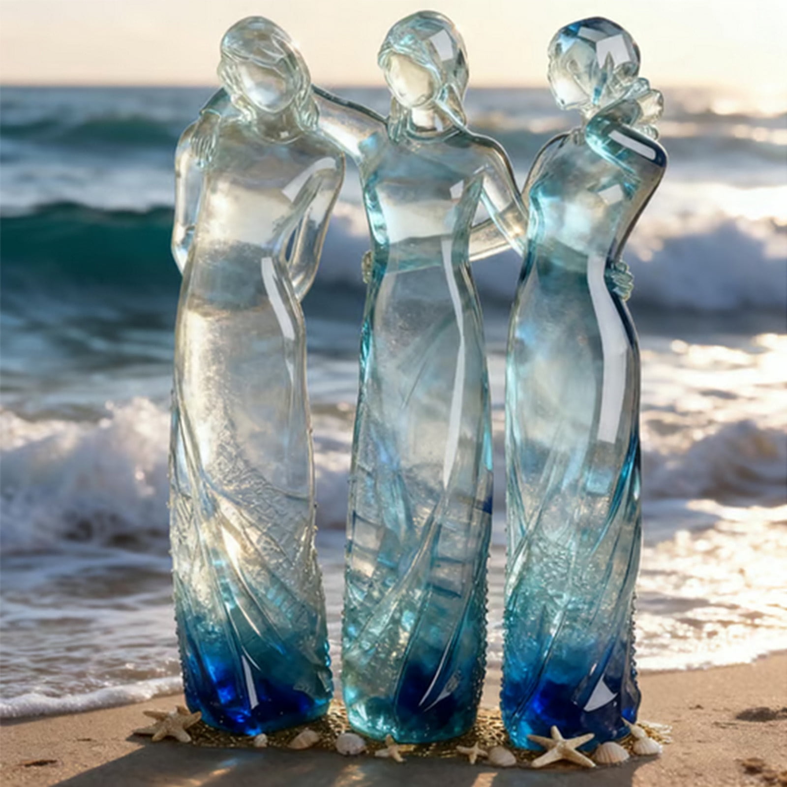 Gaqring Sisters By My Side Sculpture, Handcrafted Three Sisters Statue ...