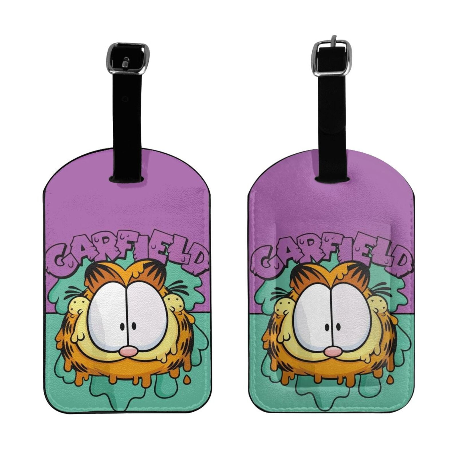 GarField Leather luggage tags hang tags suitcases office work plates ...