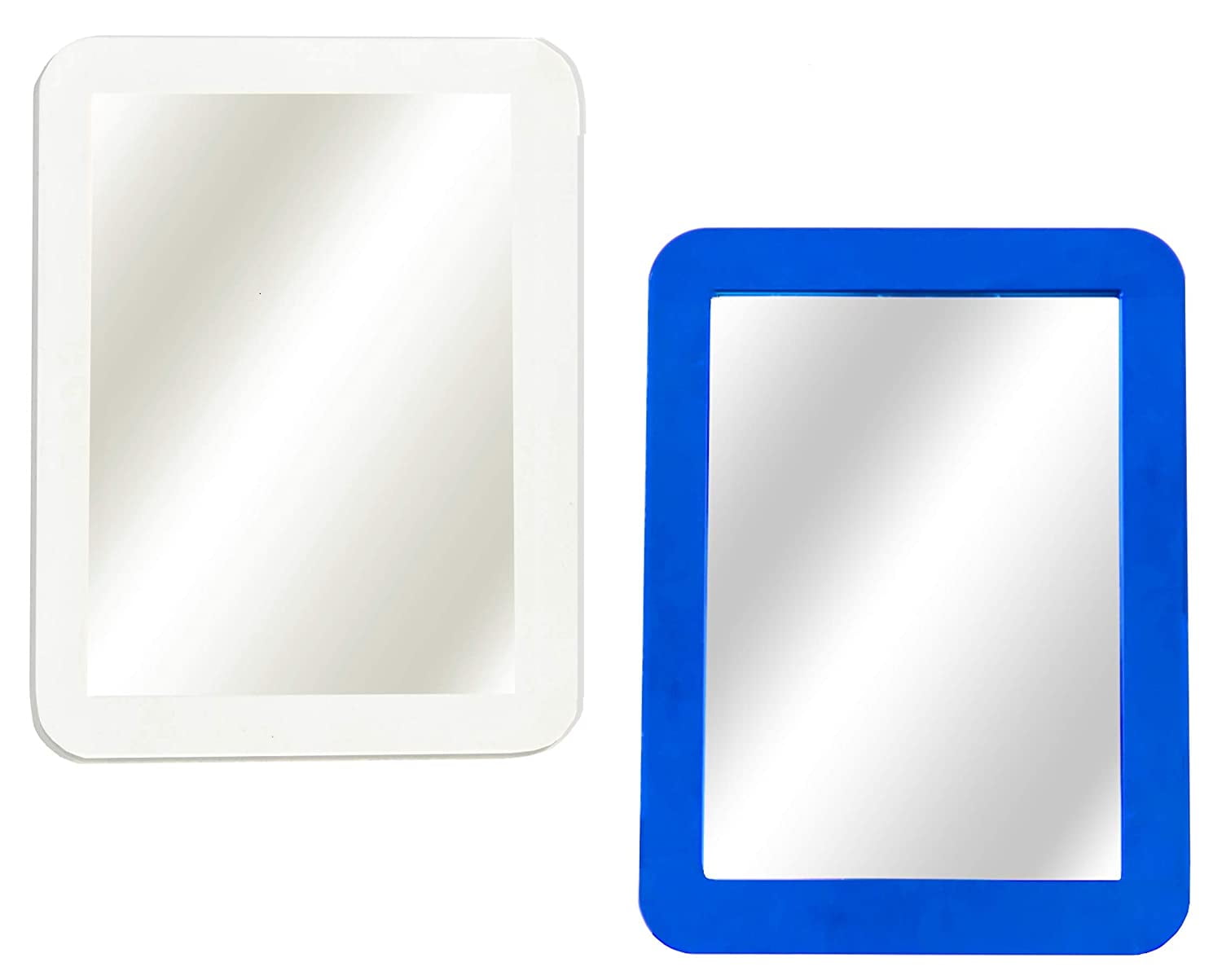 Gara White & Navy Easy to Mount Magnetic Selfie Mirror for Work, School ...