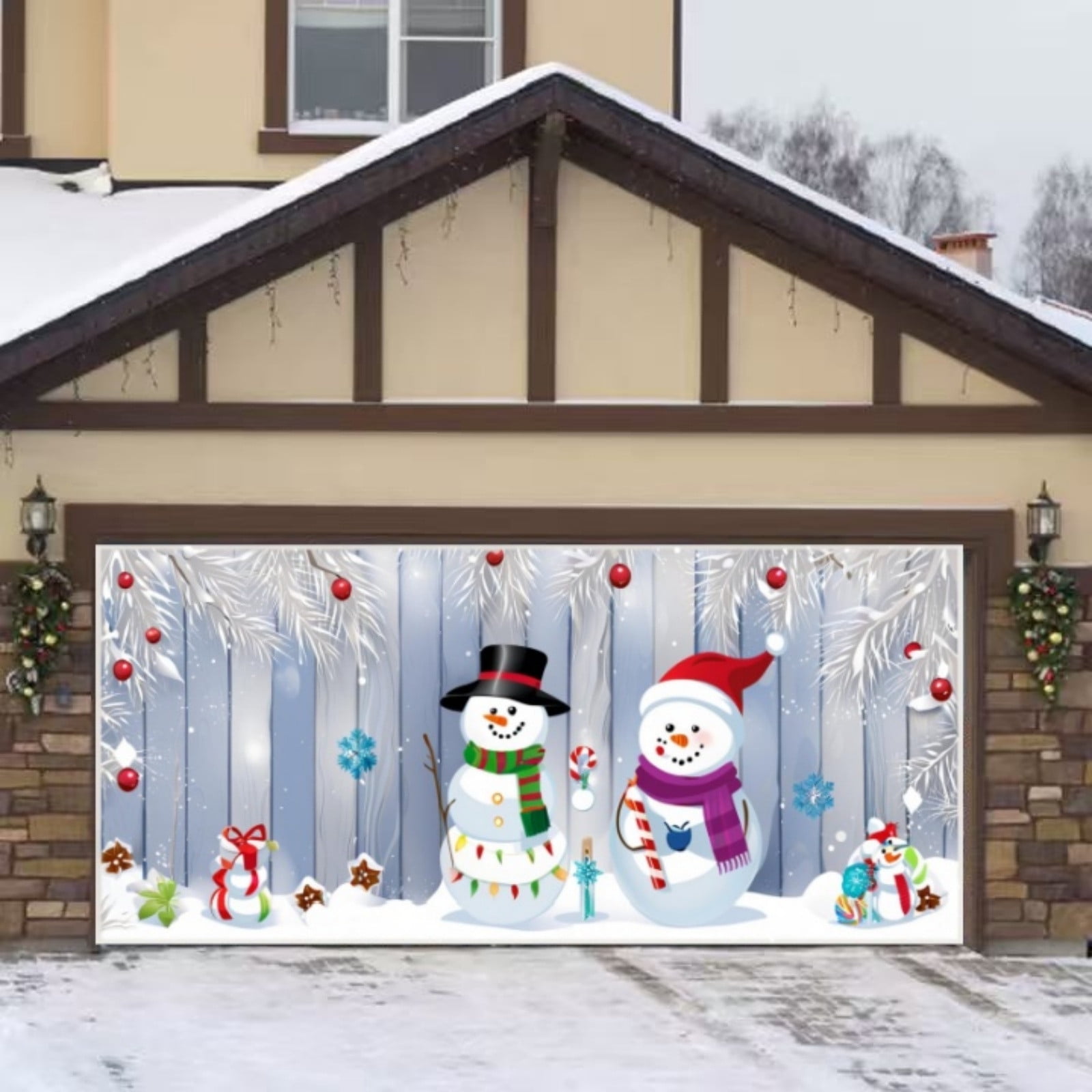 Garage Banner For Holiday Decorations - Festive Indoor Outdoor Display ...