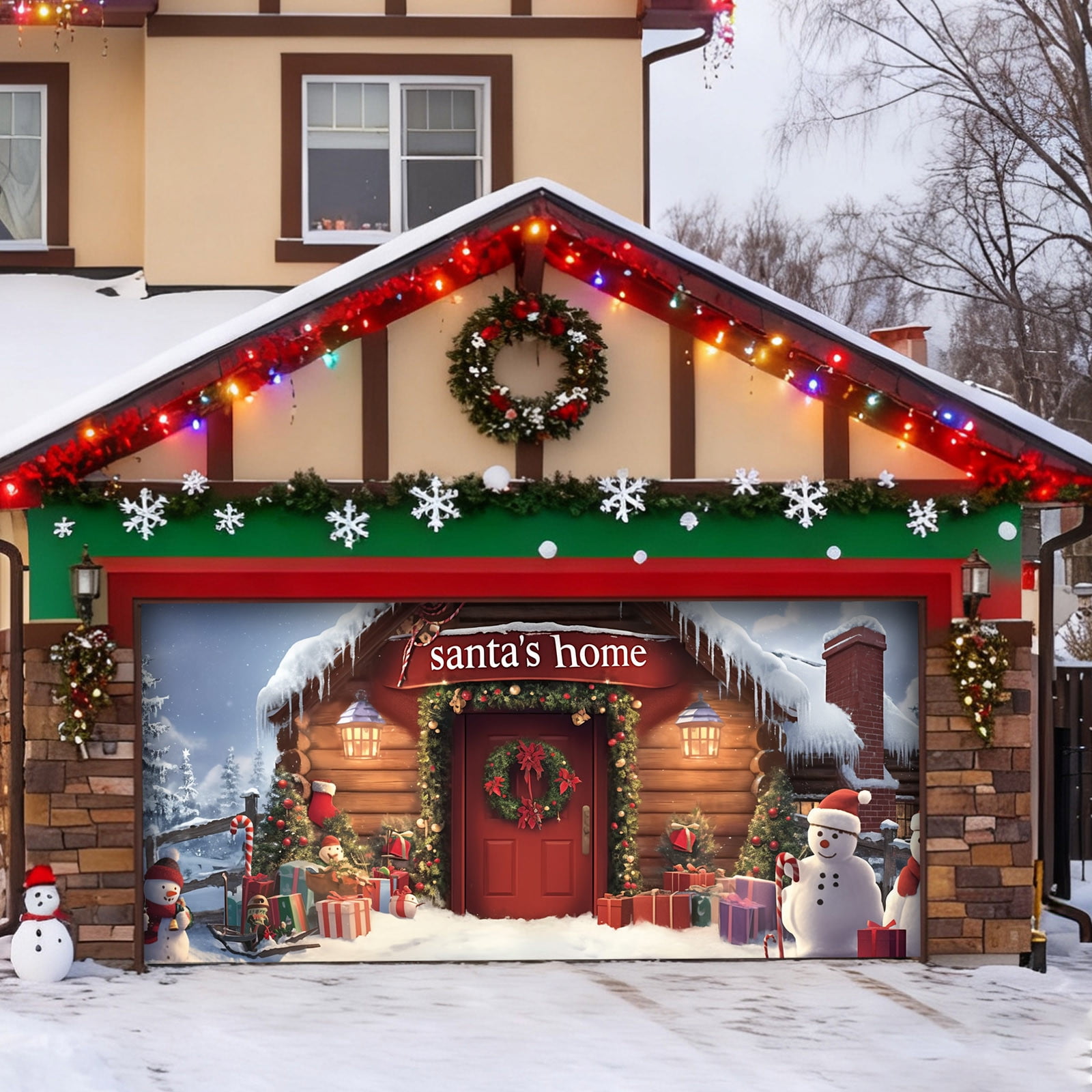 Garage Banner for Holiday Decorations, Festive Banners for Seasonal ...