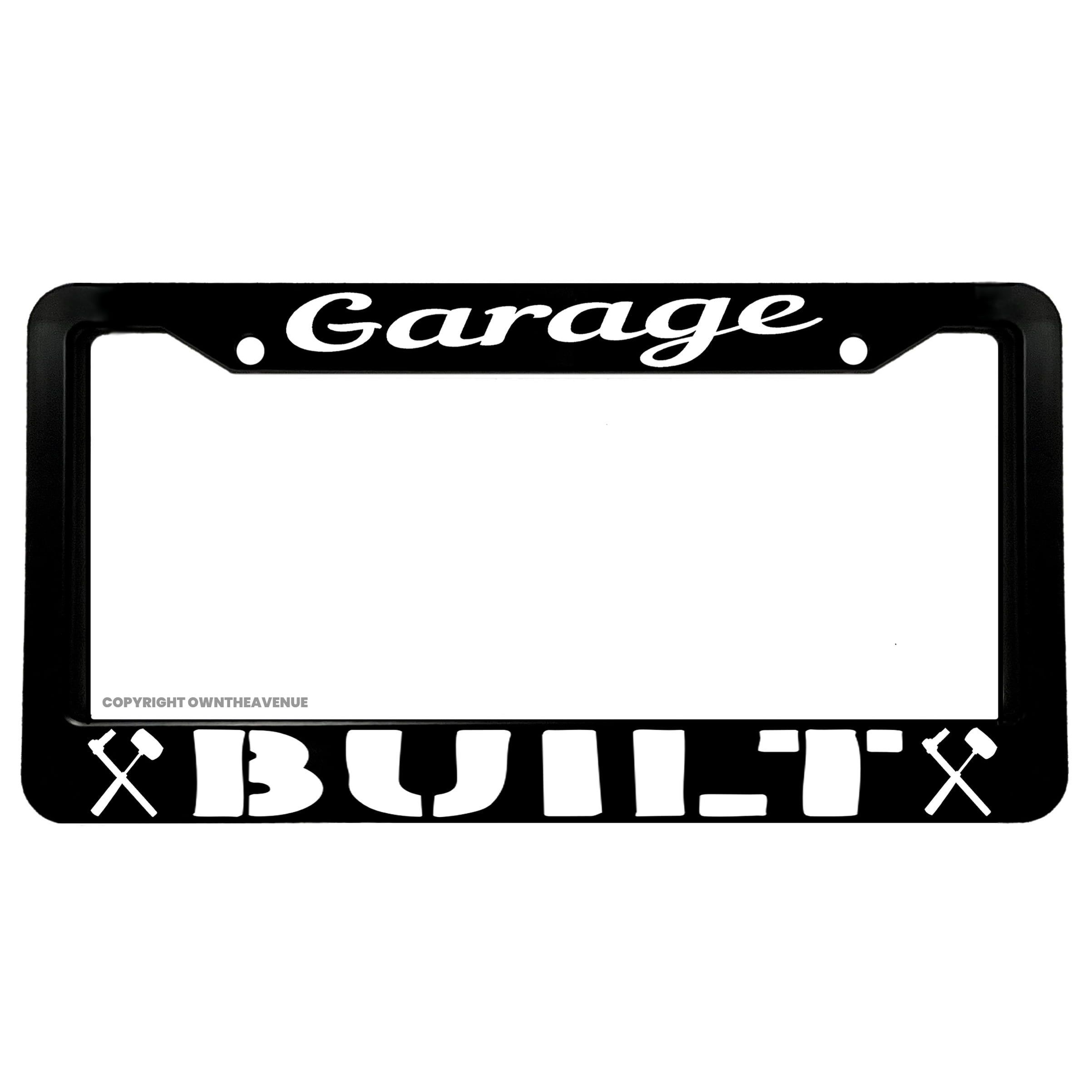 Garage Built Mechanic JDM Racing Drifting Hot Rod Black License Plate ...