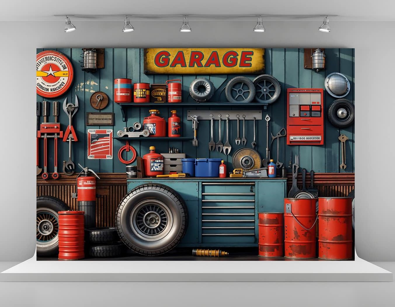 Garage Car Repair Backdrops for Photography Mechanic Tool Room Booth ...