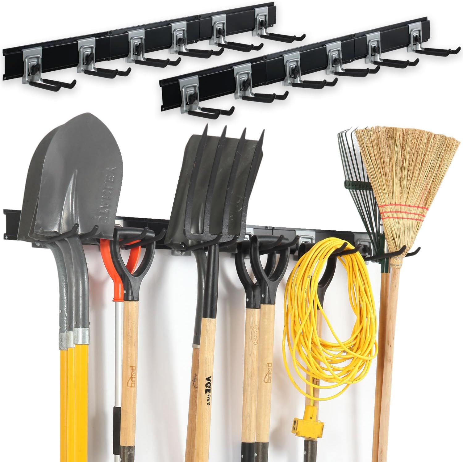 Garage Clamping Garden Tool organizer, Wall Mount Tool Holder Heavy ...