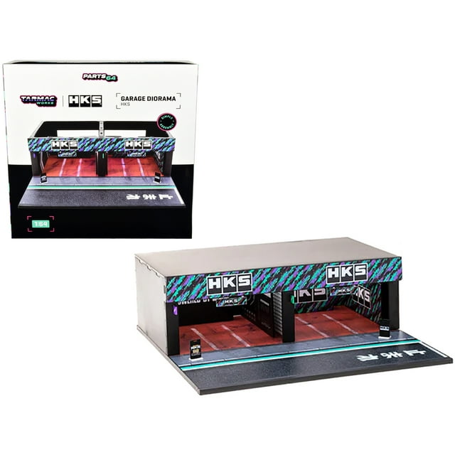 Garage Diorama "HKS" Display for 1/64 Model Cars by Tarmac Works ...