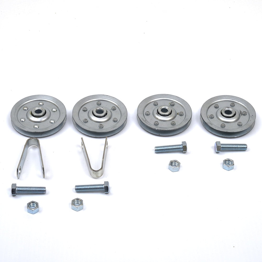 Garage Door 3 Inch Sheaves Stud & Clevis Pulleys Hardware Set - Walmart.com