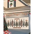 Garage Door Banner Cover 7 x 16 ft, Howdy Christmas Hat Xmas Tree ...