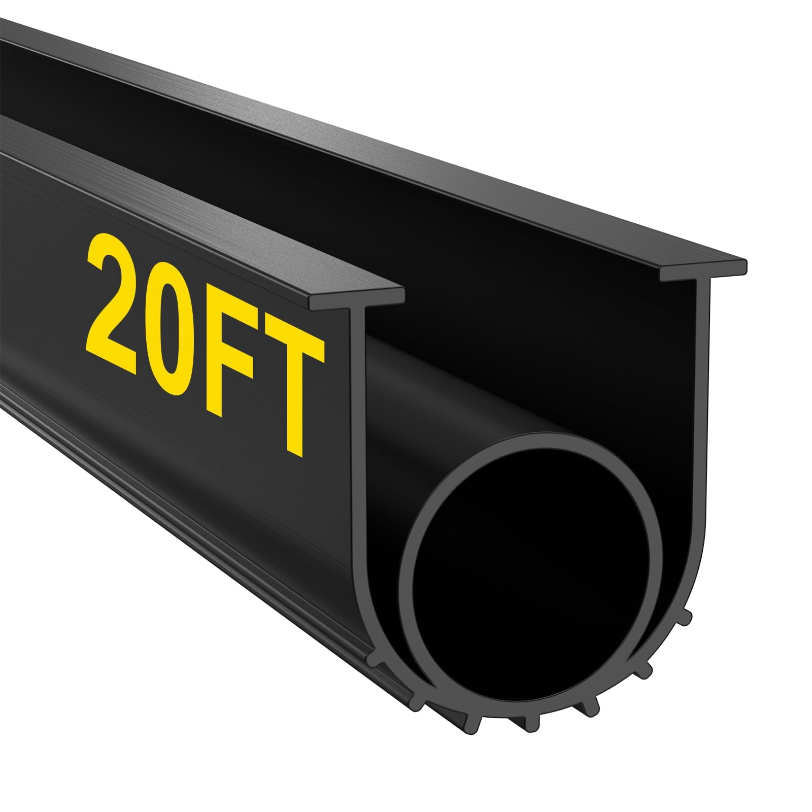 Garage Door Bottom Seals (20 Ft, Black) for Threshold Buffering ...
