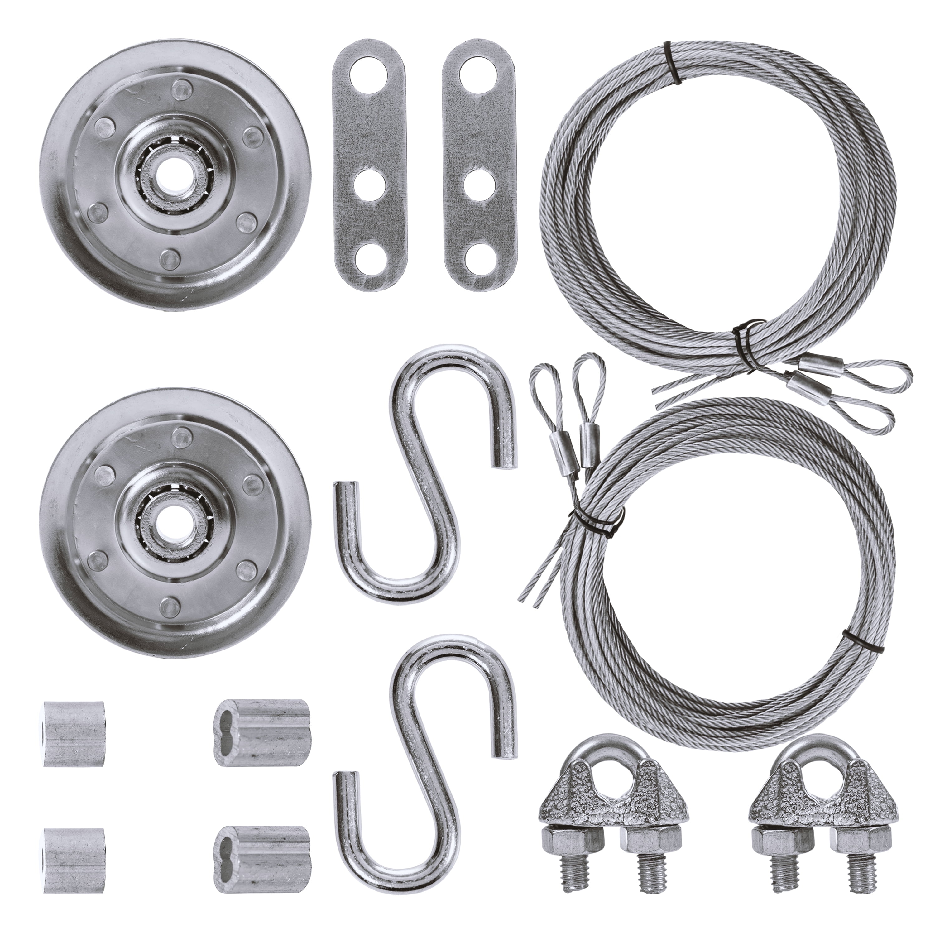 Granatan Garage Door Cable and Pulley Replacement Kit, 2 Pairs ...