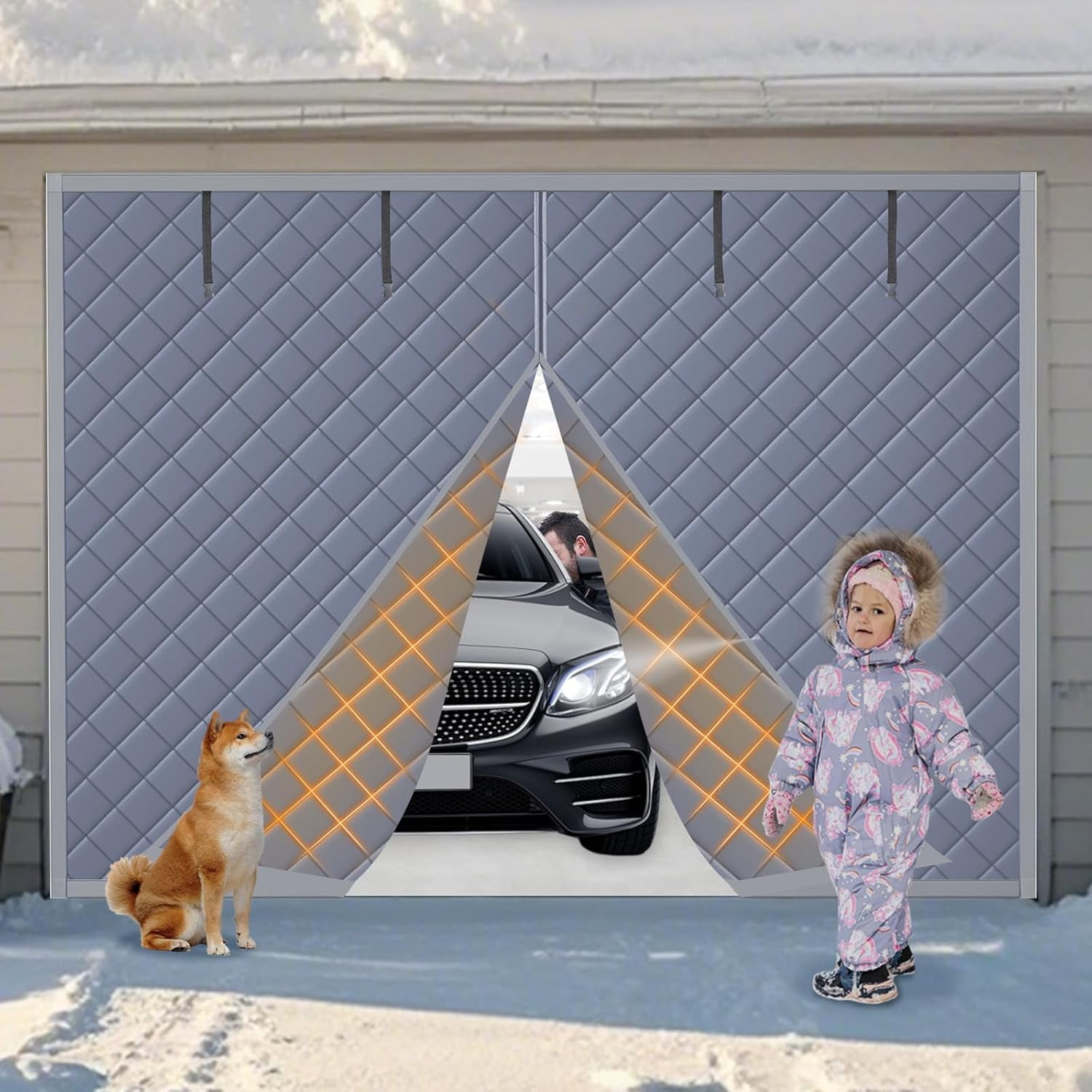 Garage Door Insulation Kit 1 Car Garage Door Cover Insulated Garage ...