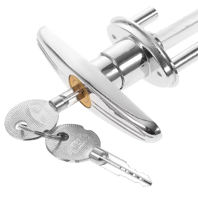 Garage Door Latch, T-Handle Door Lock with 2 Keys, Universal ...