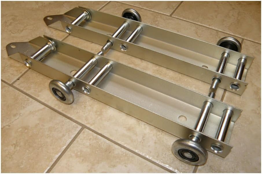 Garage Door Low Headroom Quick Turn Brackets with Steel Rollers - Pair ...