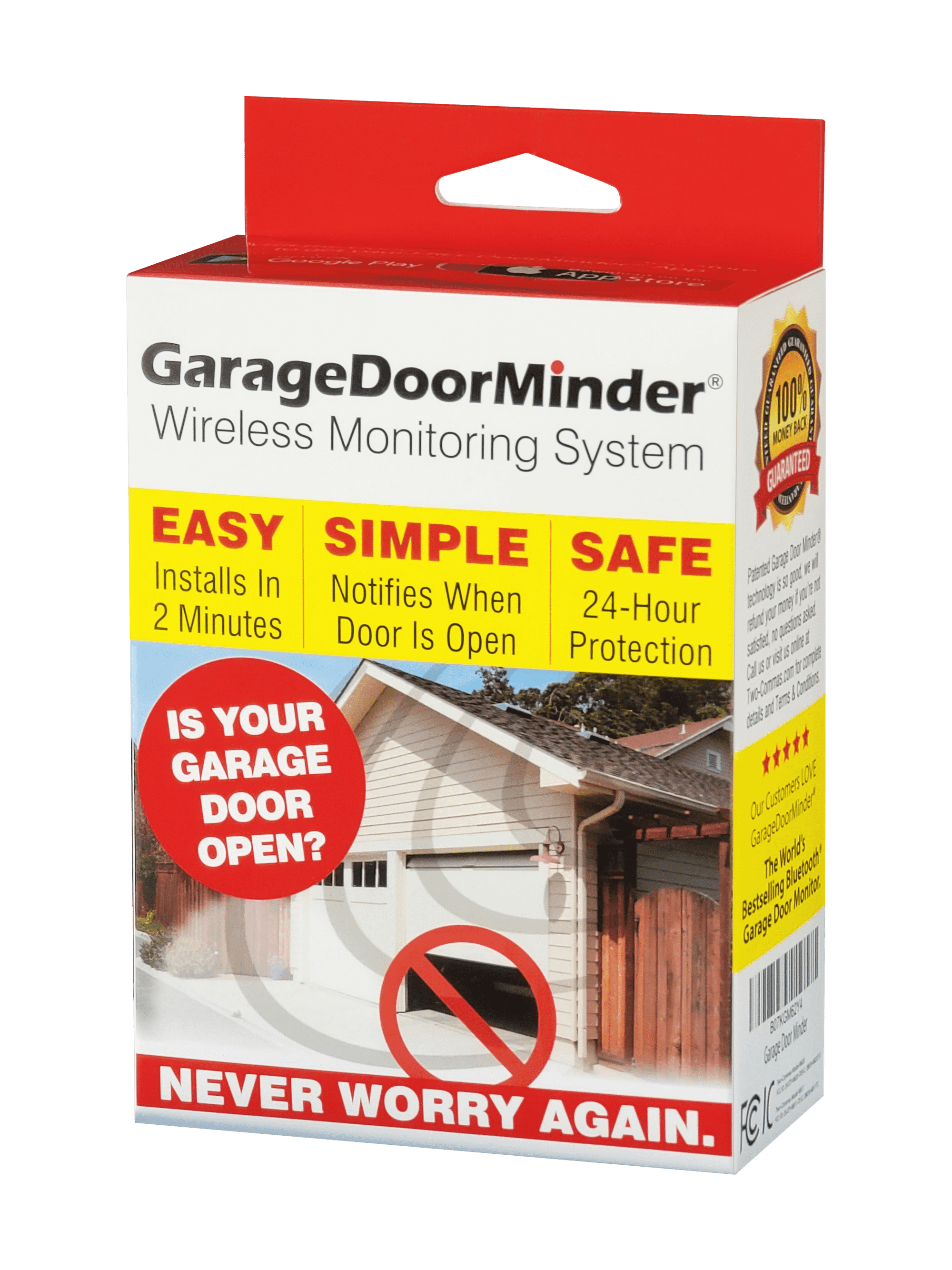 Garage Door Minder® Version II: Wireless, No Wi-Fi Needed, Quick ...