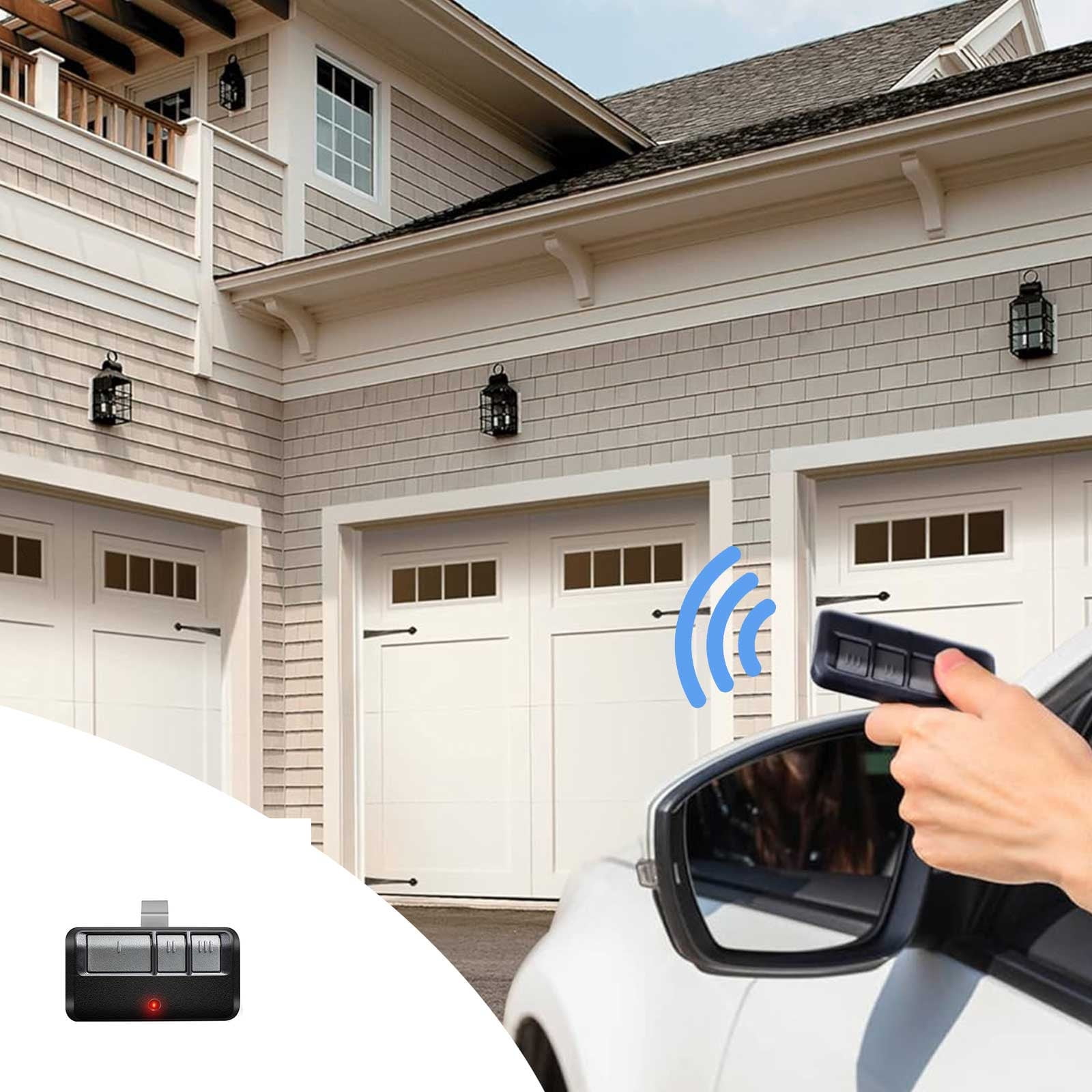 Garage Door Opener Remote Replacement, 3-Button Wireless Smart Learn ...