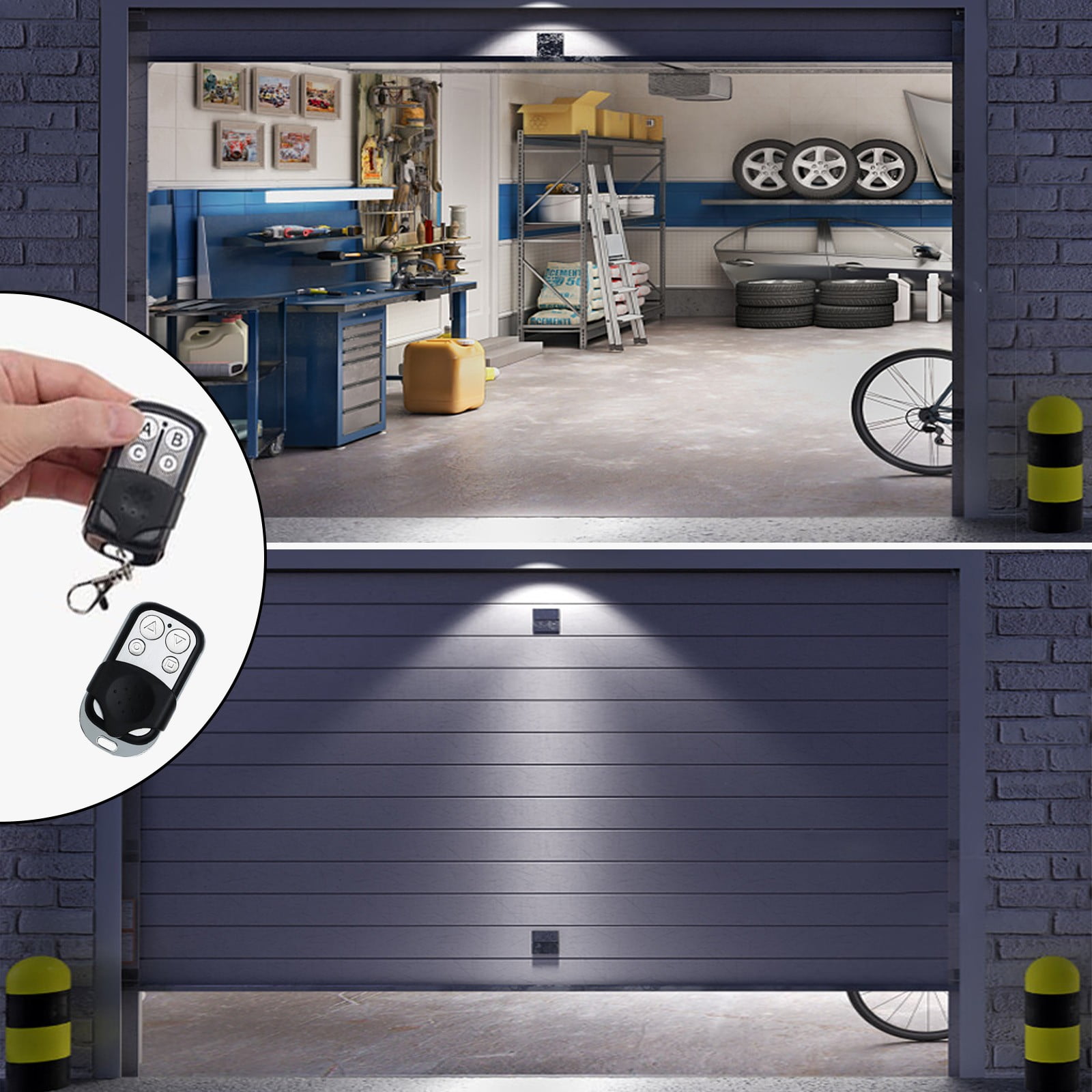Garage Door Remote Control B (2Pcs)|2PCS Garage Door Opener Remote ...
