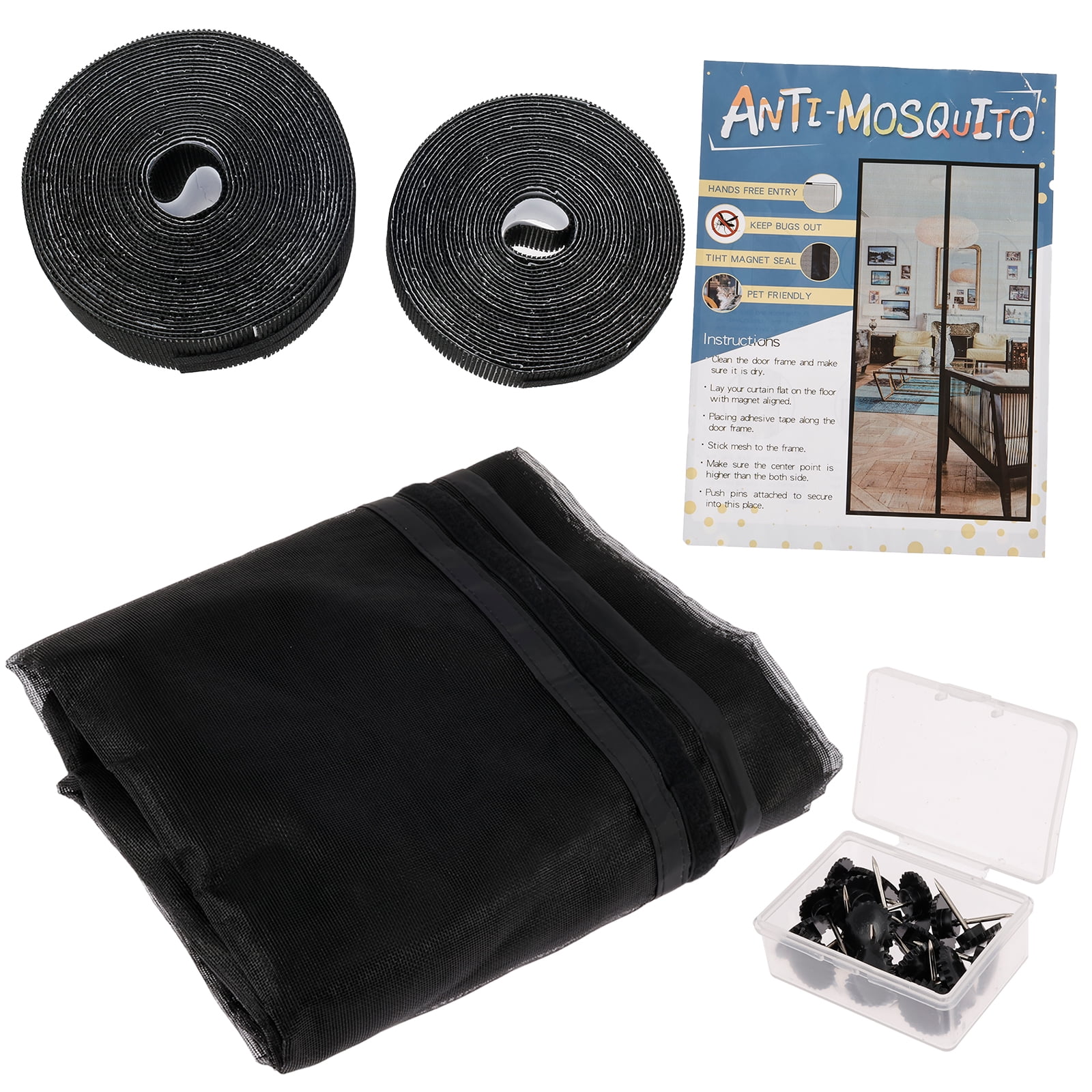 Garage Door Screen 16 x 7 FT Magnetic Garage Screen Doors Fiberglass ...