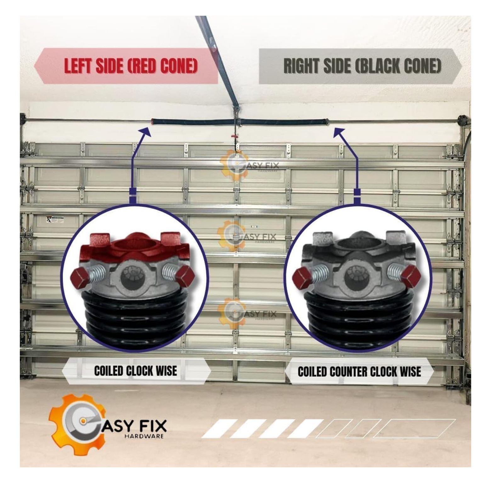 Garage Door Torsion Spring 250x2x36 for Left Hand Wound Replacement ...