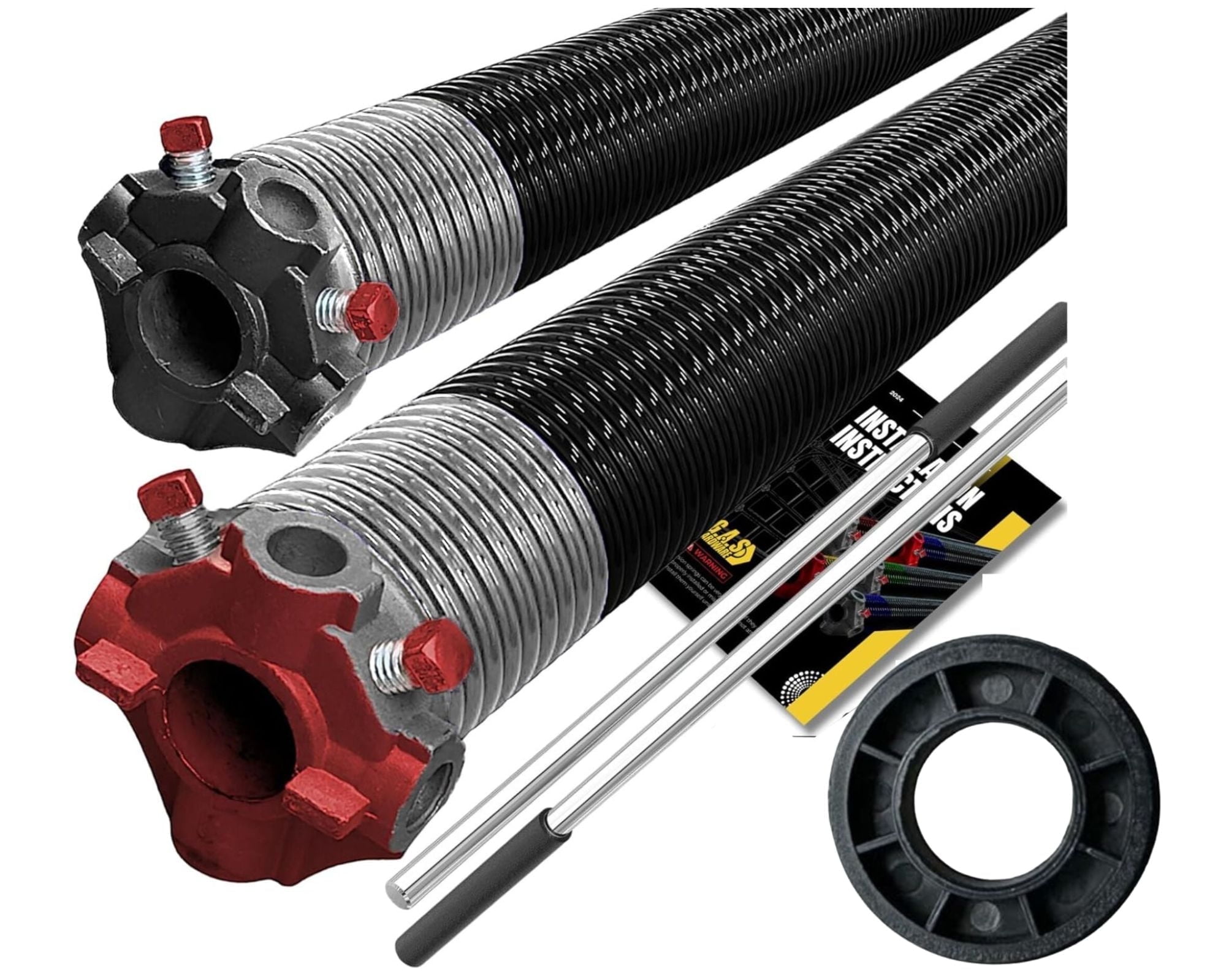 Garage Door Torsion Springs (218 x 1.75 x 28) - Pair | 1" Nylon Bushing ...