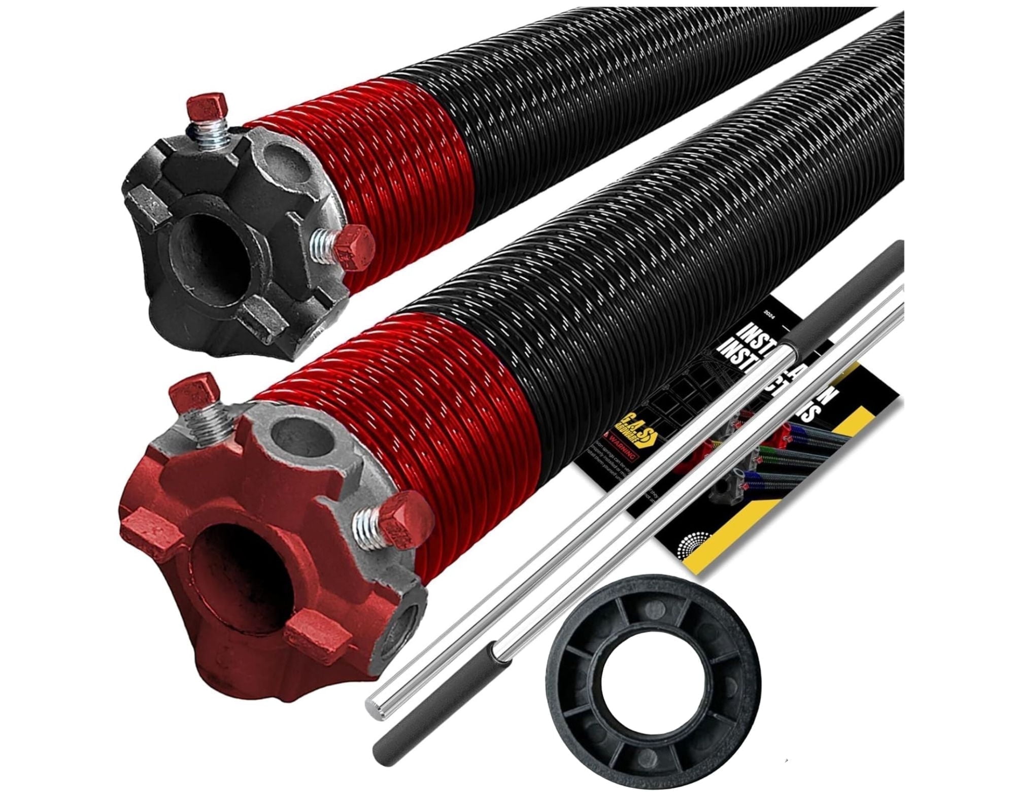 Garage Door Torsion Springs (225 x 1.75 x 33) - Pair | 1" Nylon Bushing ...