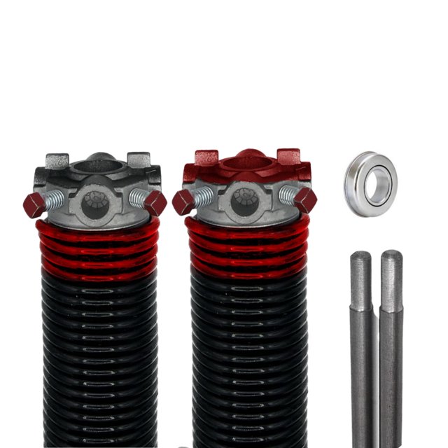Garage Door Torsion Springs (225 x 2 x 25) with 1" Steel Bearing and ...