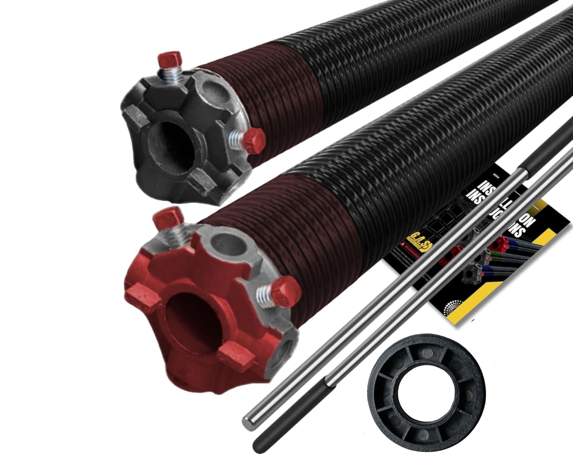 Garage Door Torsion Springs (234 x 1.75 x 33) - Pair | 1" Nylon Bushing ...