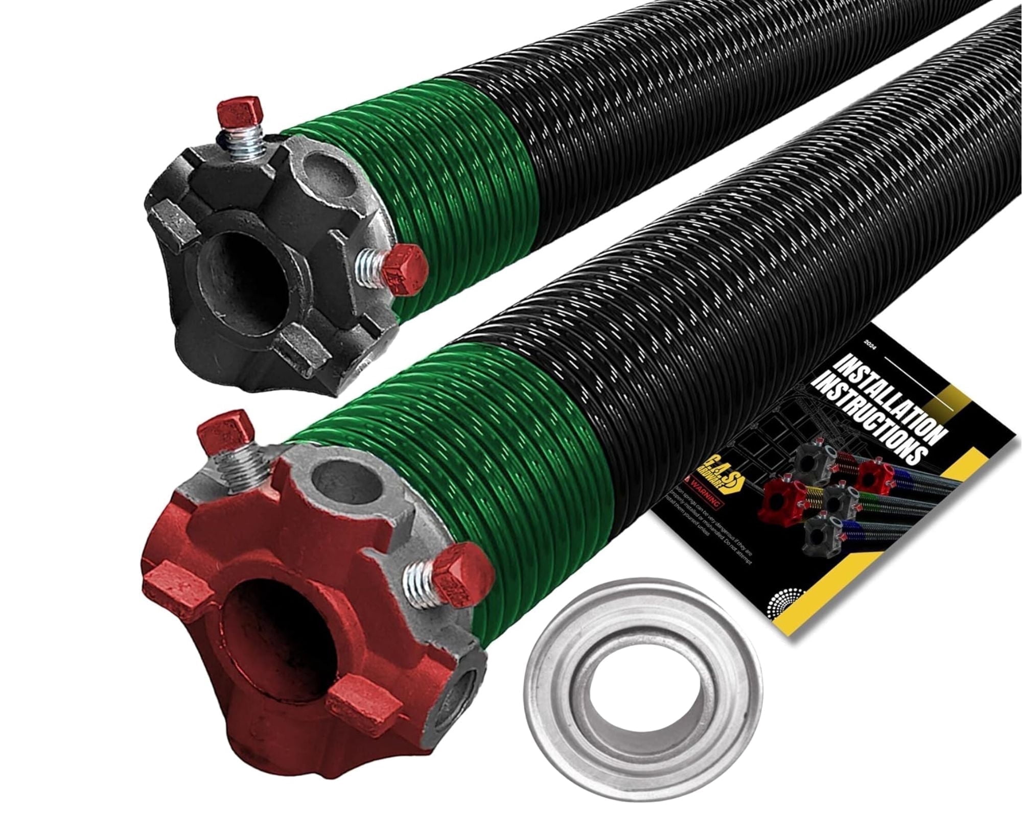 Garage Door Torsion Springs (243 x 1.75 x 35) - Pair | 1" ID Steel ...