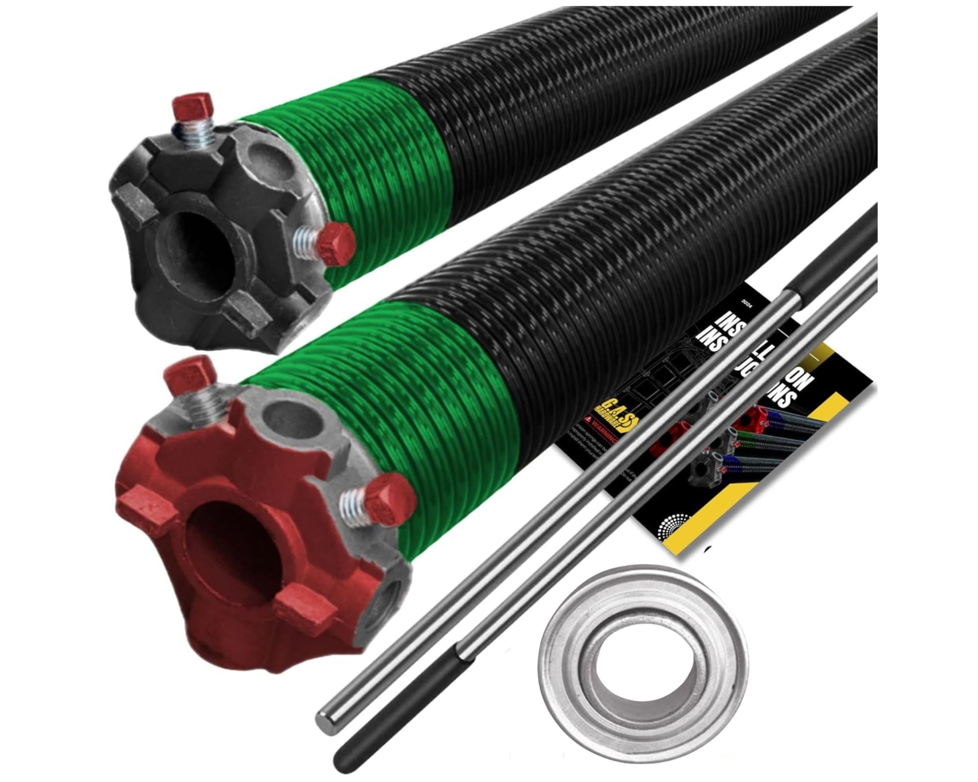 Garage Door Torsion Springs (243 x 1.75 x 36) - Pair | 1" Steel Bearing ...