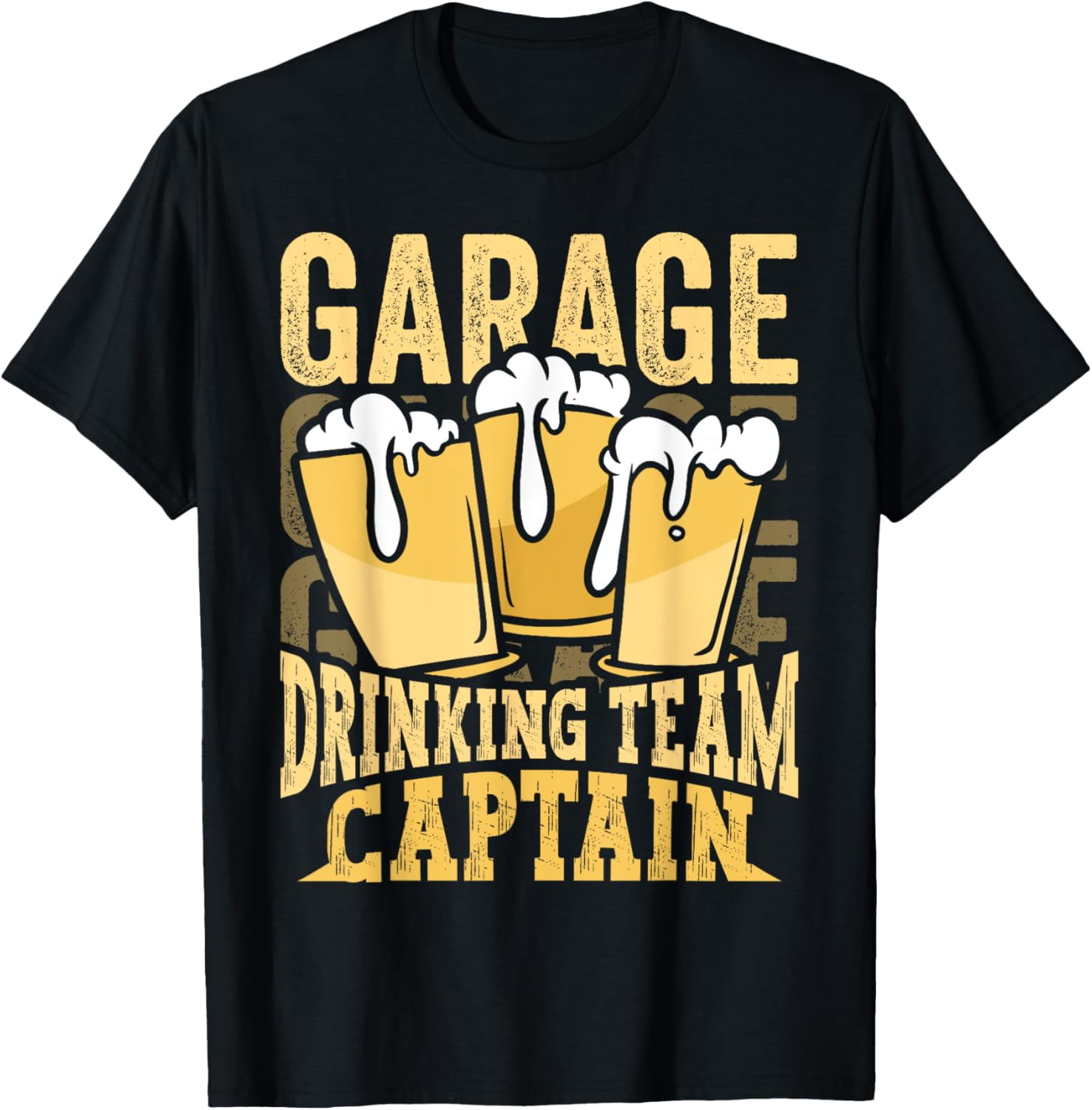 Garage Drinking Team Captain Beer Party Funny Drinker Gift T-Shirt ...