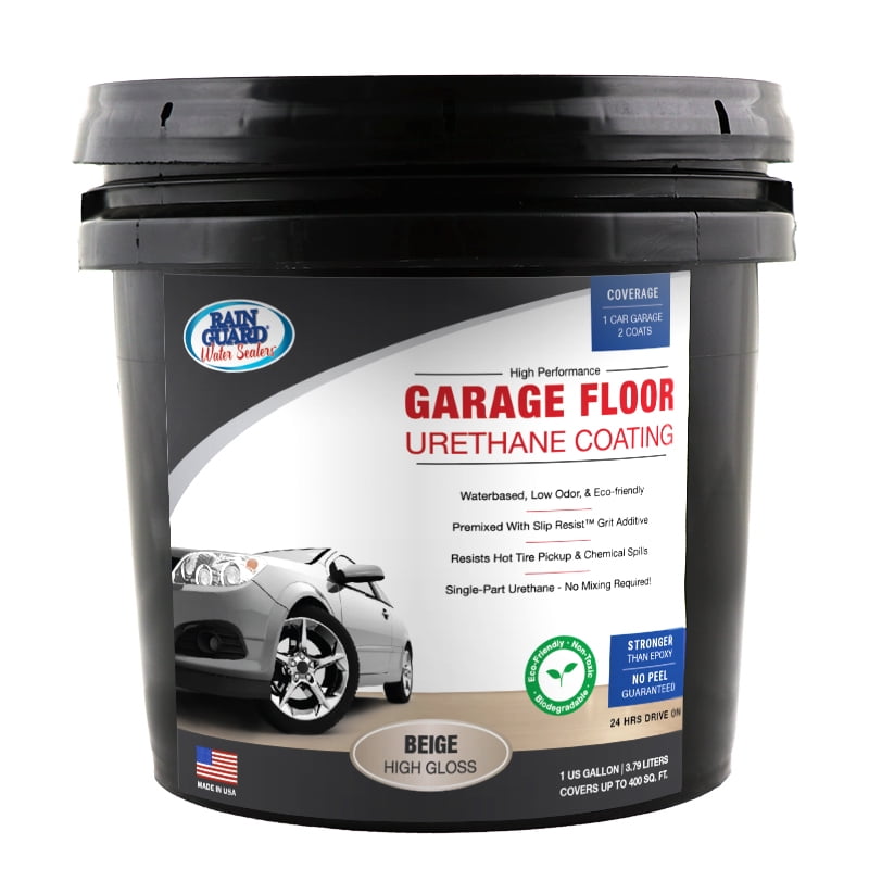 Garage Floor Urethane Coating Beige & Slip Resist 3.2 oz bag- -1 Gallon ...