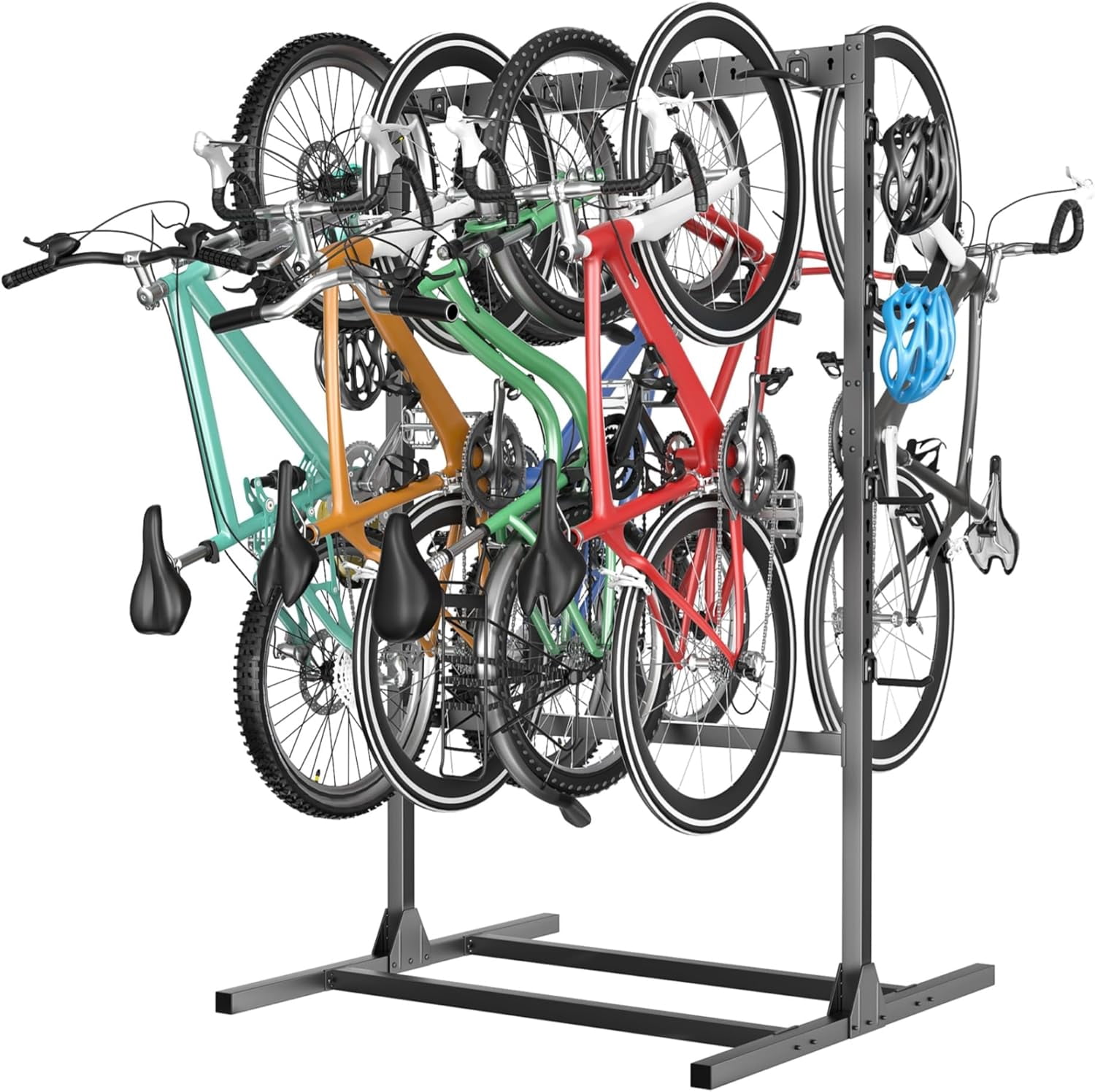Garage Freestanding Hanging Bike Stand for Garage Heavy Duty 4 Bikes ...