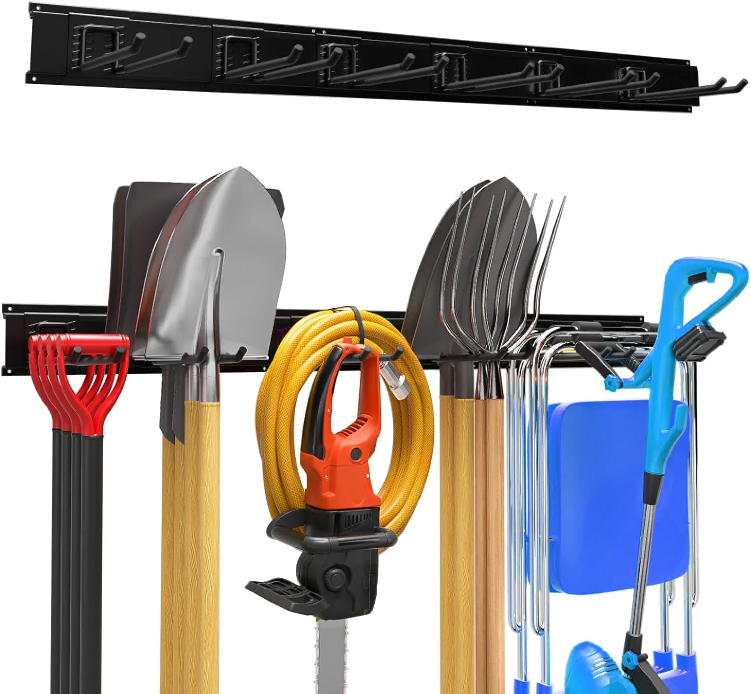 Garage Garden Tool Organizer Wall Mount, Heavy Duty Garage Tool Storage ...