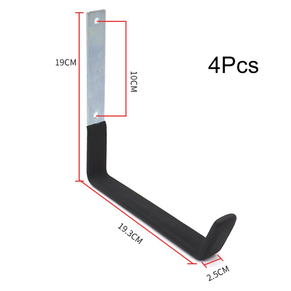 Garage Hooks, 4-Piece Wall-Mounted Storage Racks, Used For Ladders ...
