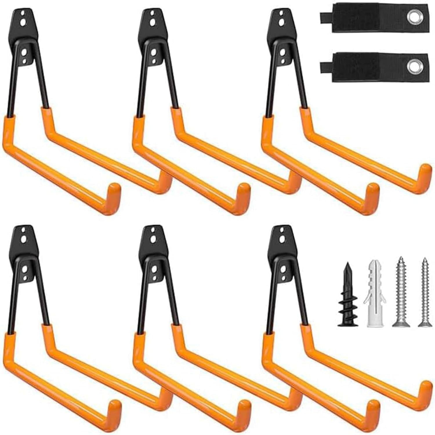 Garage Hooks Heavy Duty, 6 Pack Wall Mount Storage Hangers with ...