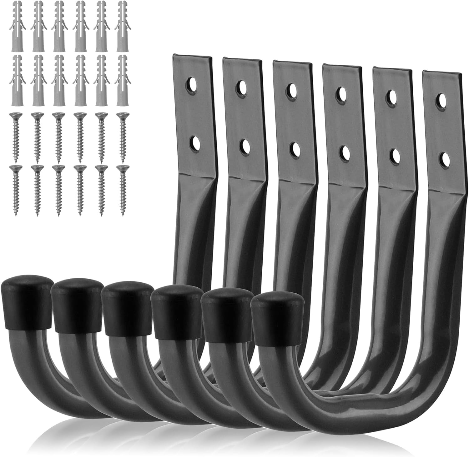 Garage Hooks Heavy Duty - 6Pcs 6Inch Metal Garage Storage Hooks for ...